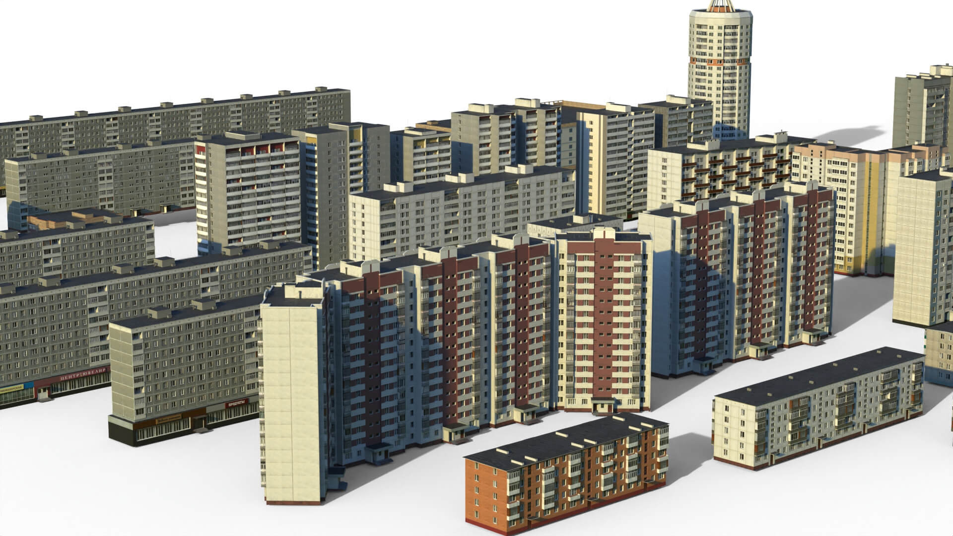 Russian Buildings Pack - 3D Model by citizensnip