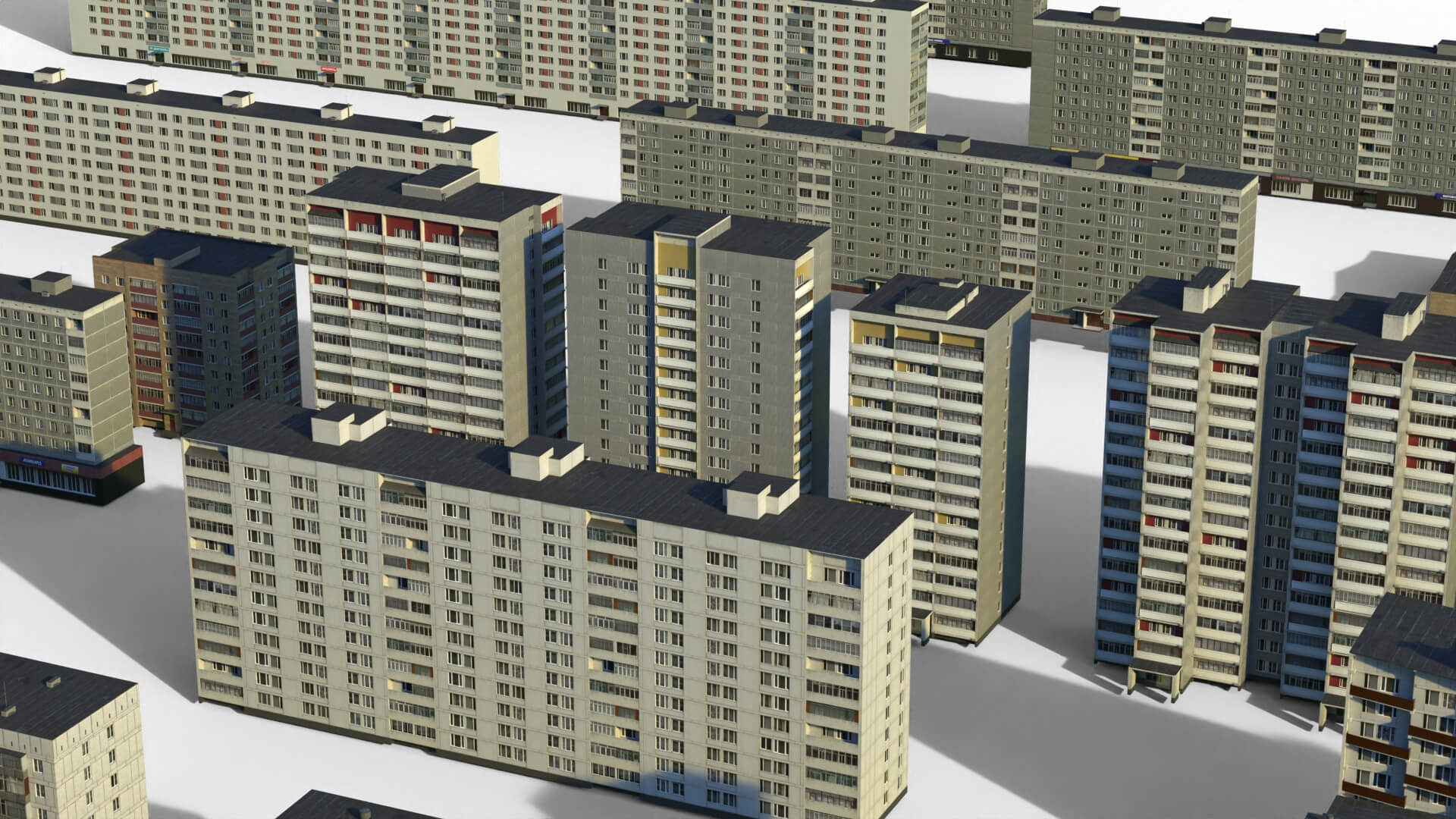Russian Buildings Pack - 3D Model by citizensnip