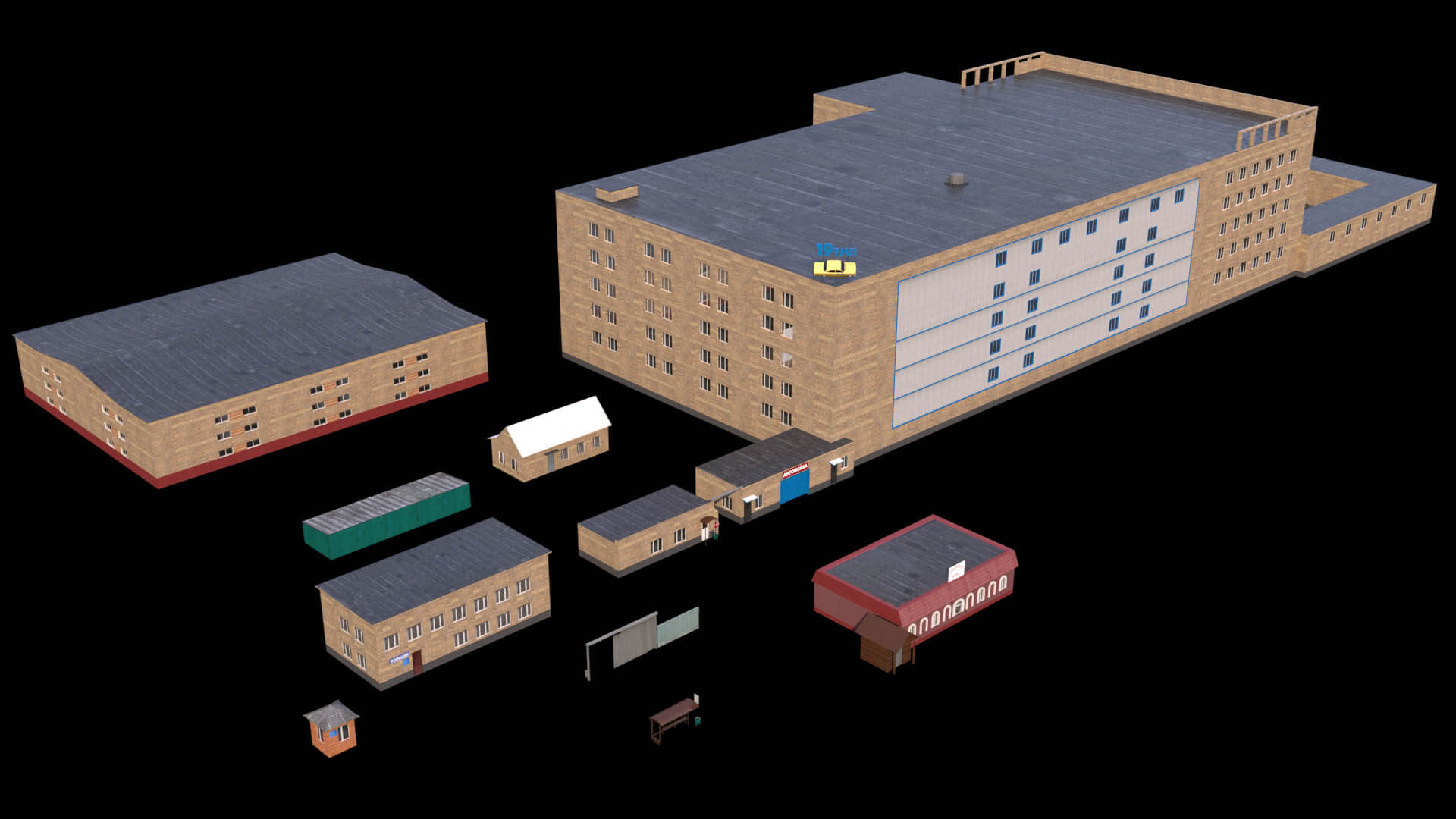 Russian Buildings Pack - 3D Model by citizensnip