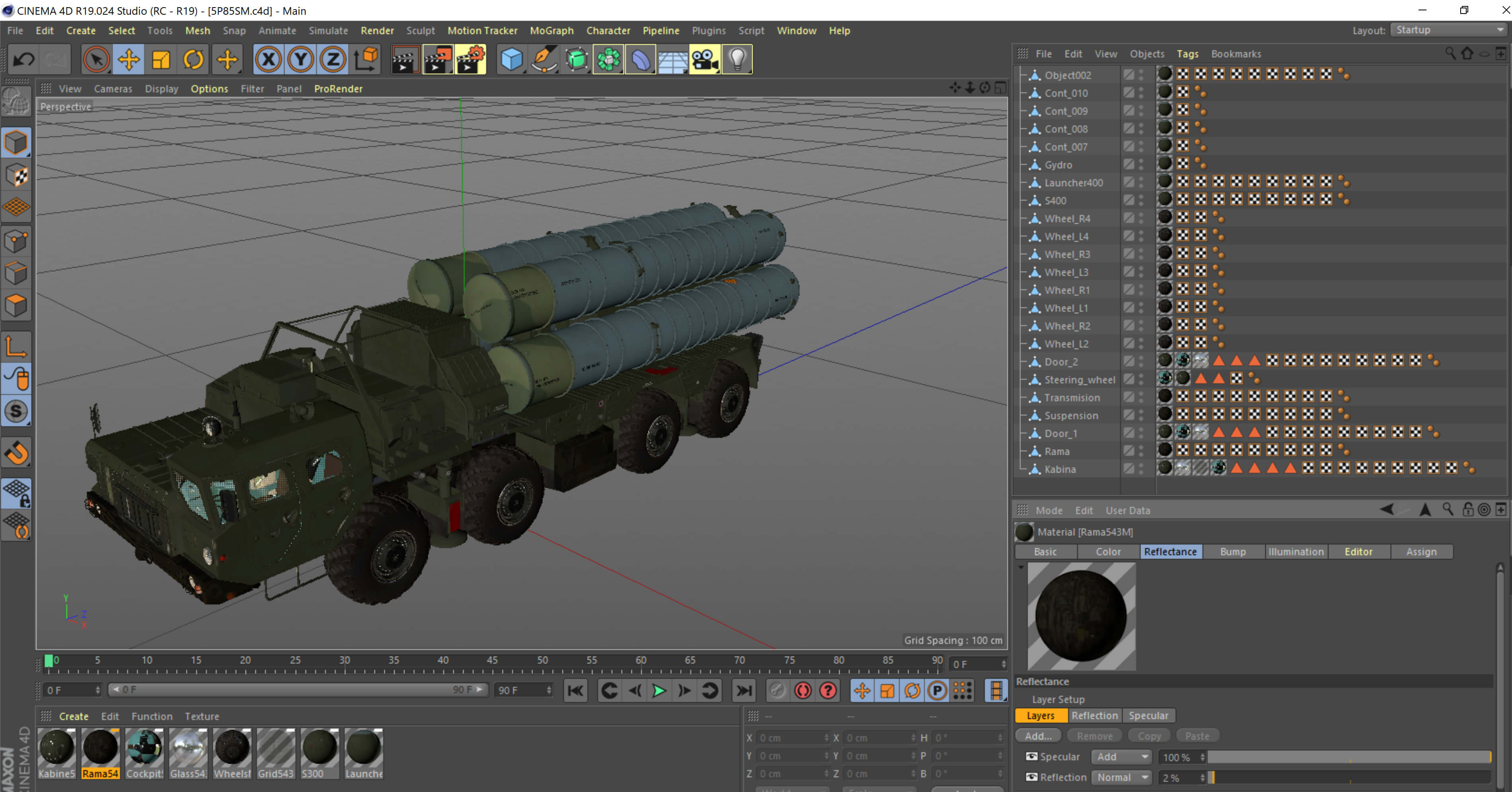 S-400 Triumf Missile System 5P85 SM2 SA-21 3D Model by citizensnip