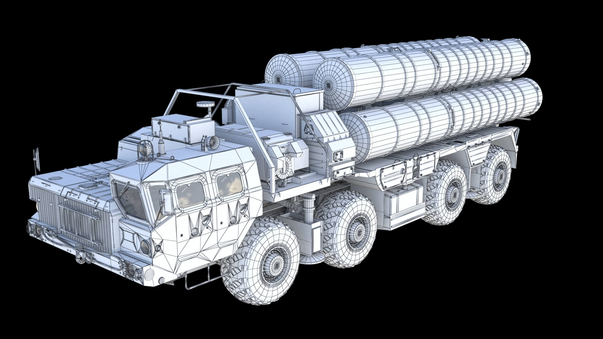 S-400 Triumf Missile System 5P85 SM2 SA-21 3D Model by citizensnip