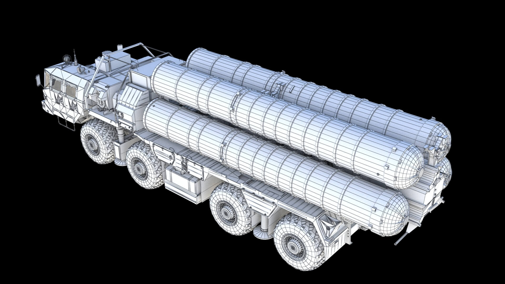 S-400 Triumf Missile System 5P85 SM2 SA-21 3D Model by citizensnip