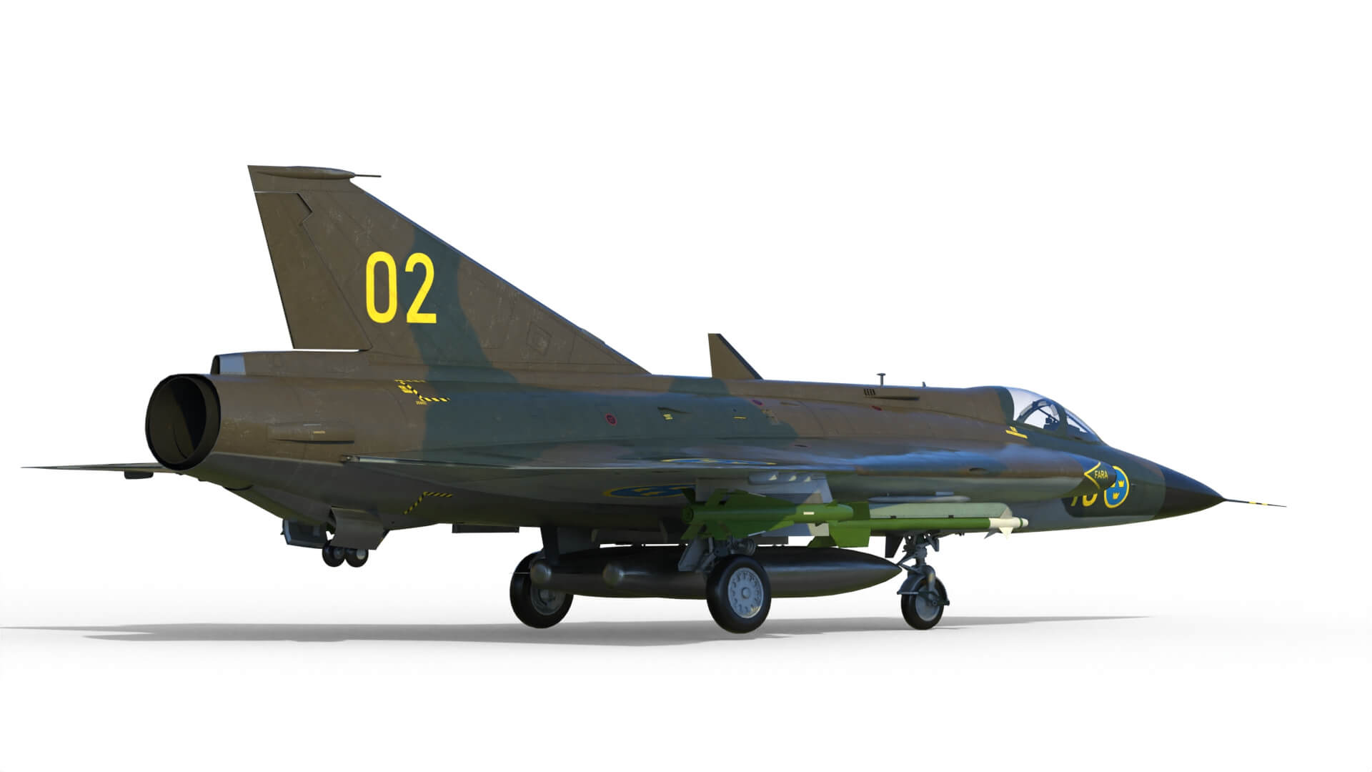 SAAB 35 Draken - 3D Model by citizensnip
