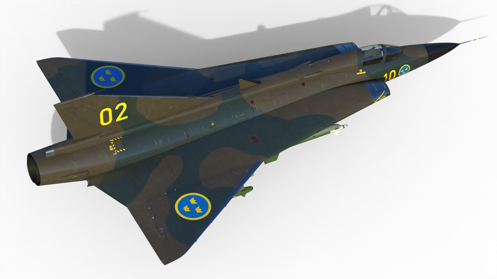 SAAB 35 Draken - 3D Model by citizensnip