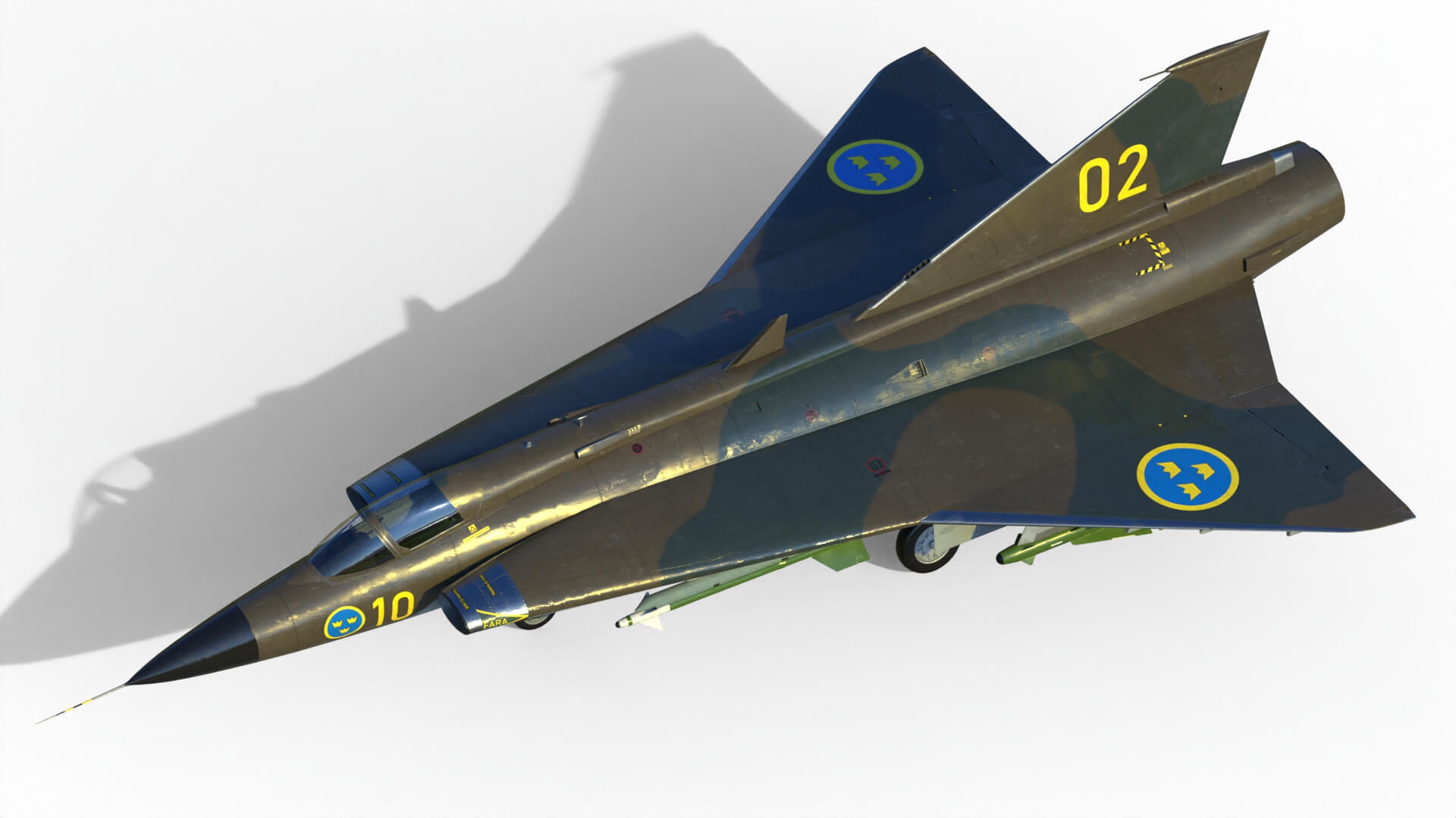 SAAB 35 Draken - 3D Model by citizensnip