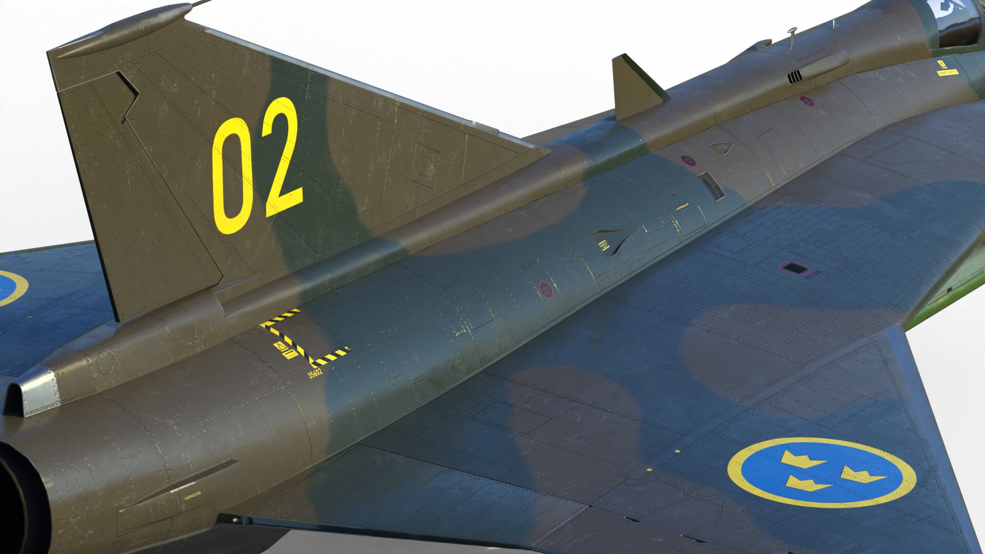 SAAB 35 Draken - 3D Model by citizensnip