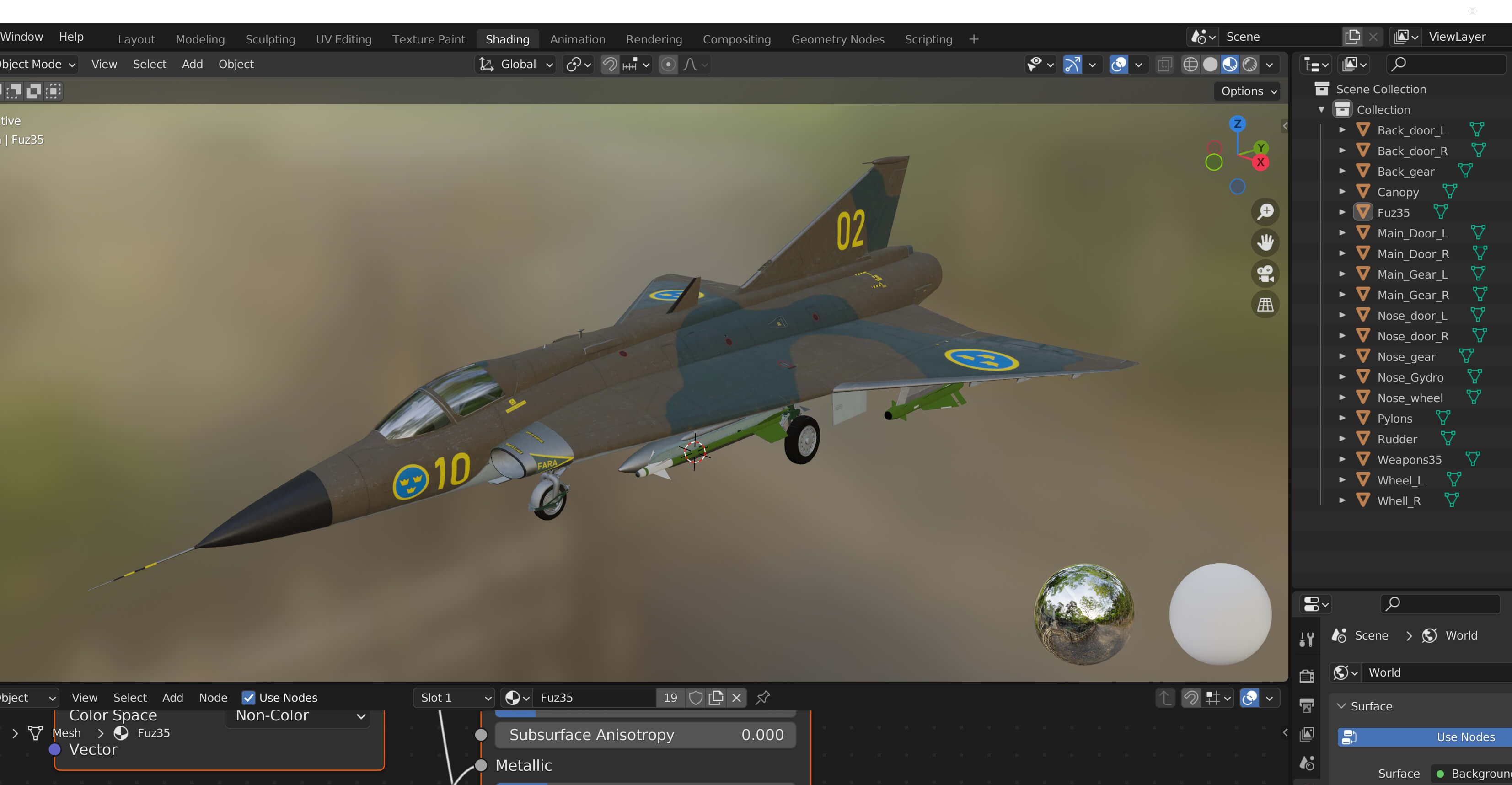 SAAB 35 Draken - 3D Model by citizensnip