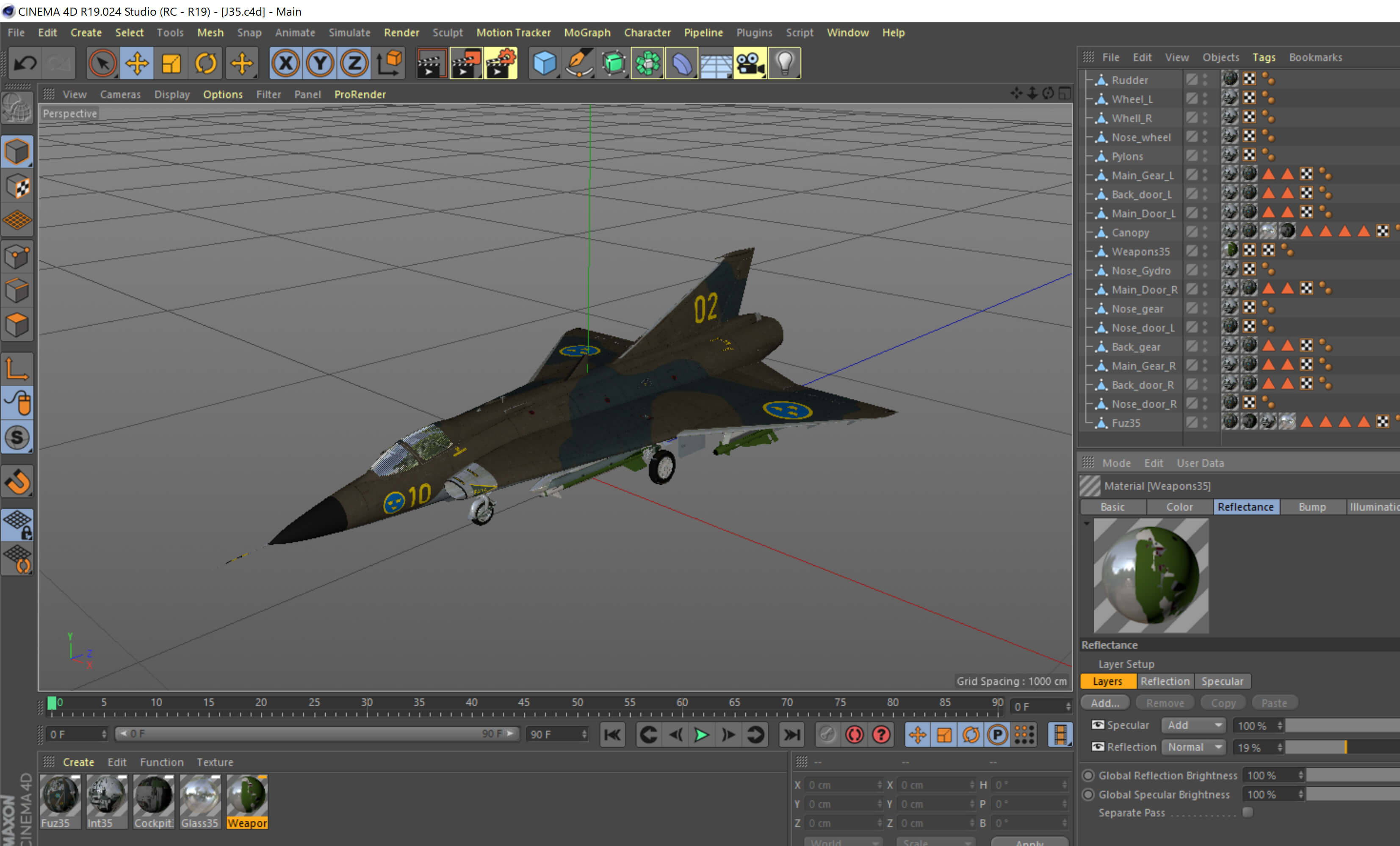 SAAB 35 Draken - 3D Model by citizensnip