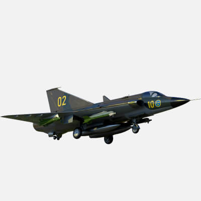 SAAB 35 Draken - 3D Model by citizensnip