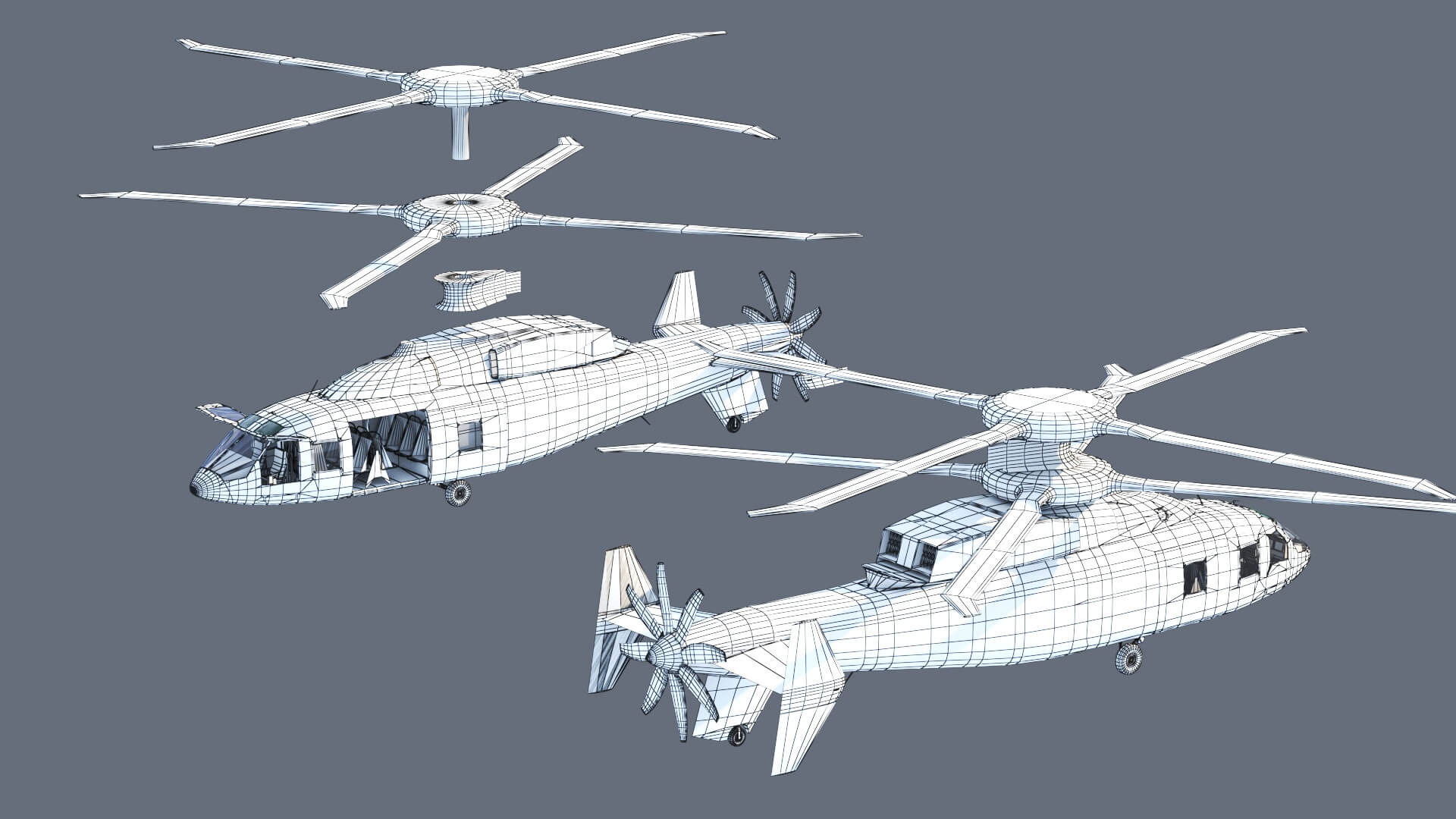 SB 1 Defiant Helicopter Sikorsky Boeing - 3D Model by citizensnip