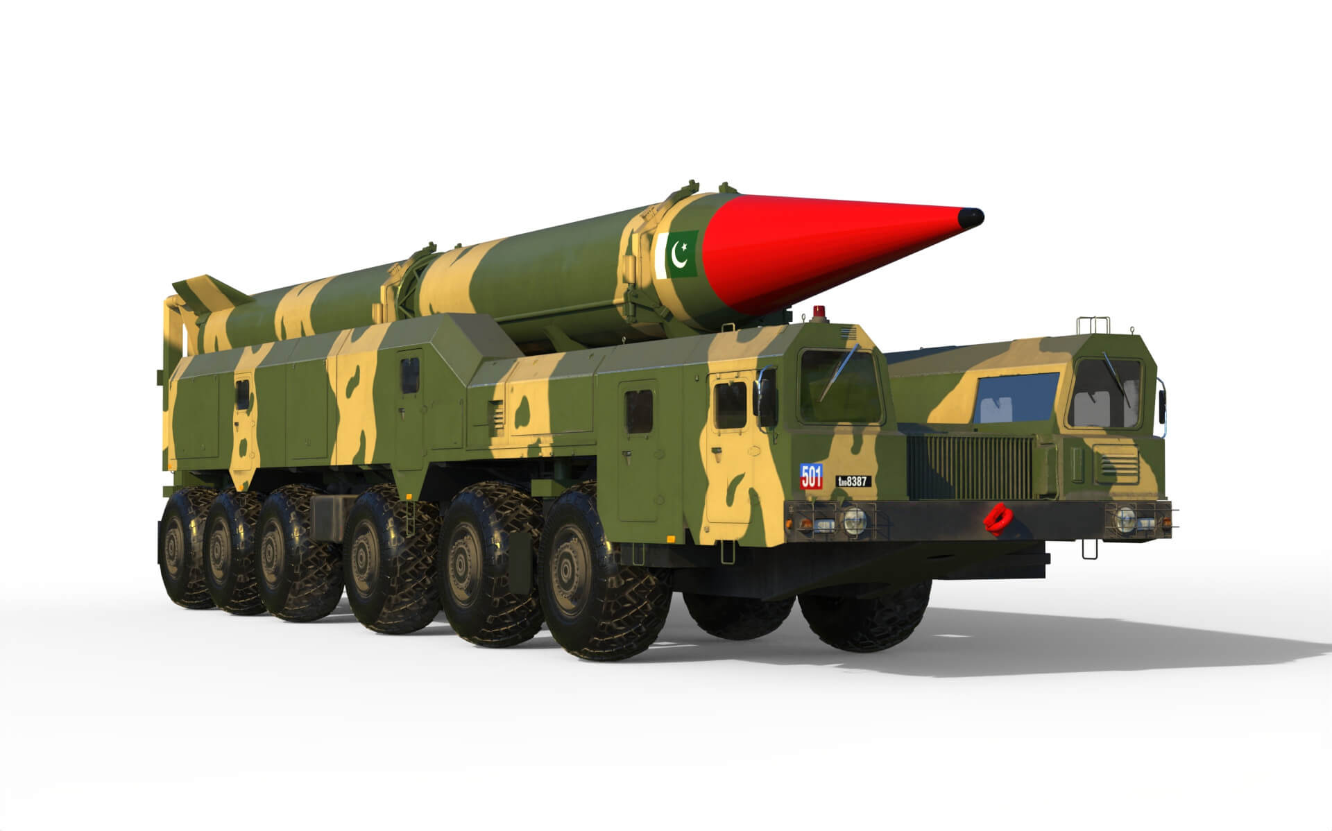 Shaheen 2 Pakistan Missile Launcher - 3D Model by citizensnip