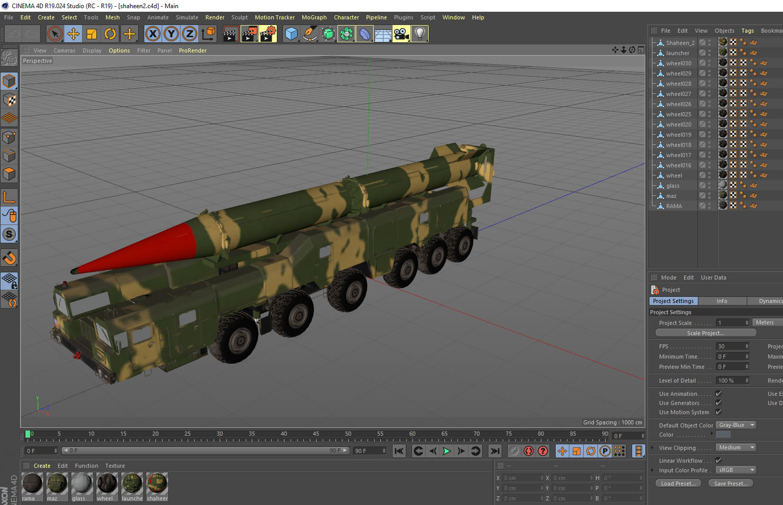 Shaheen 2 Pakistan Missile Launcher - 3D Model by citizensnip