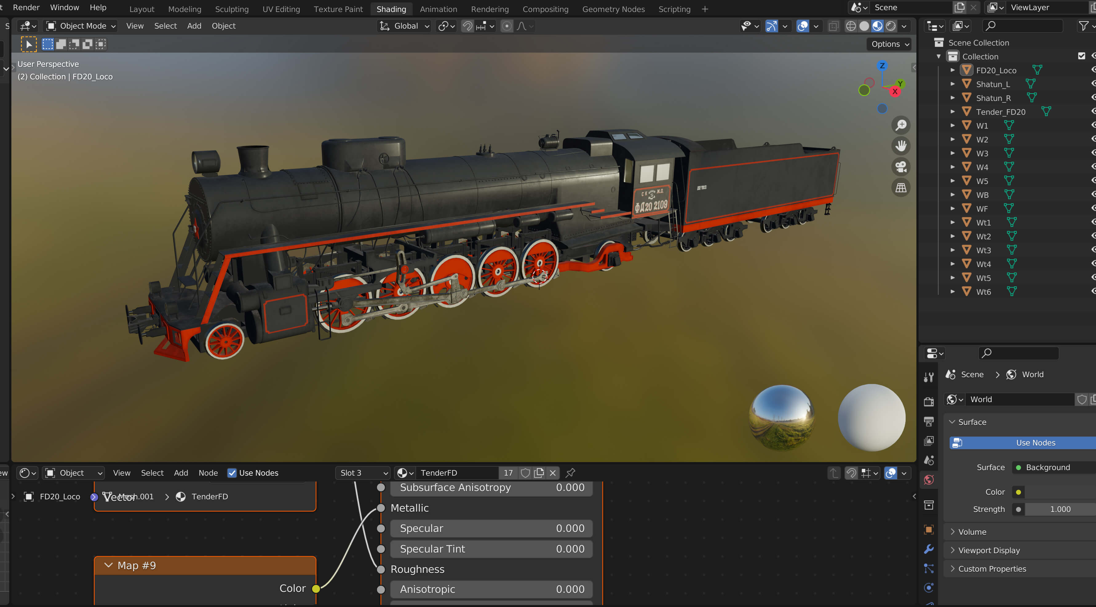 Steam Locomotive FD Class - 3D Model by citizensnip
