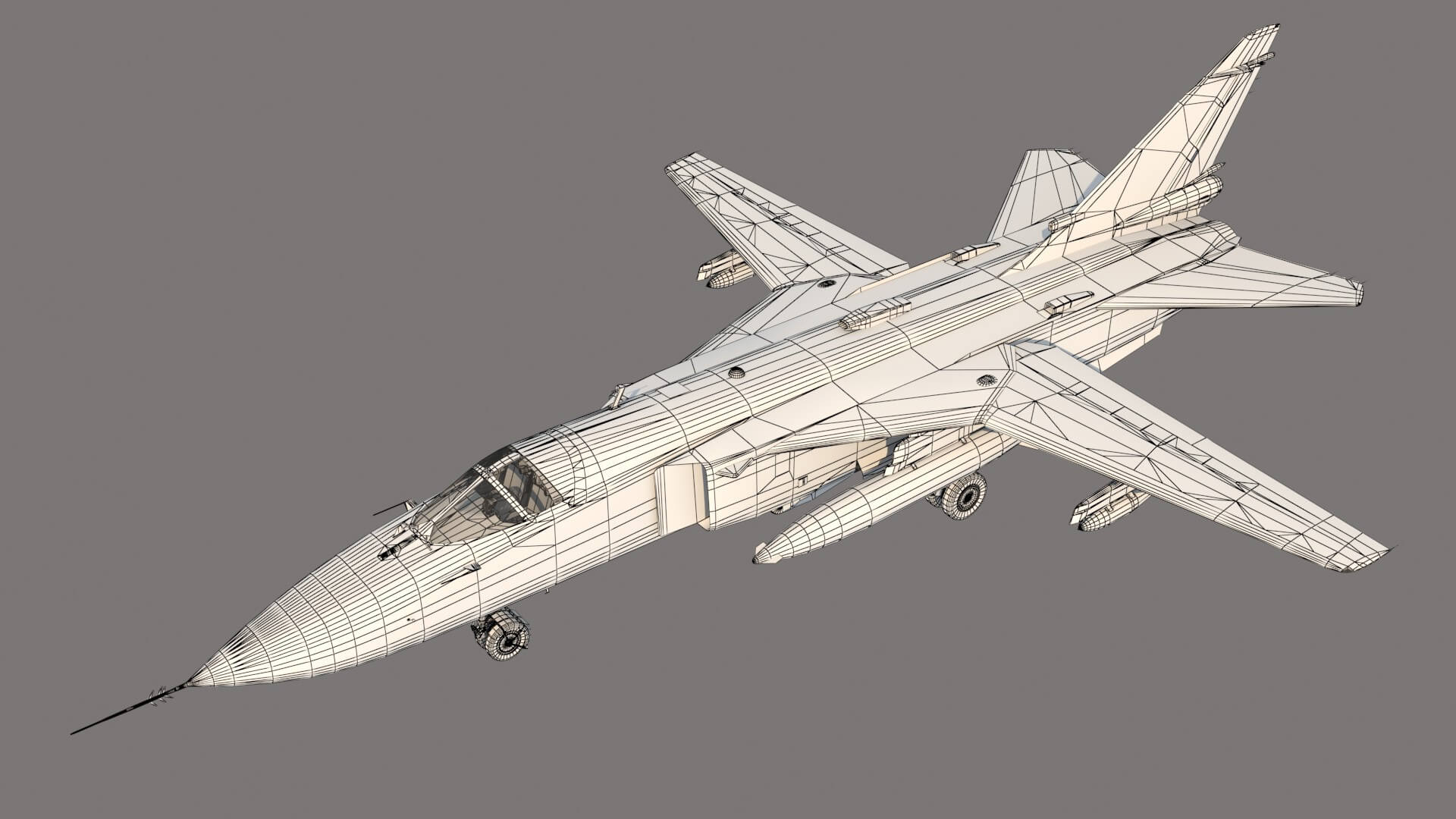 SU-24 Russian Bomber 3D Model by citizensnip