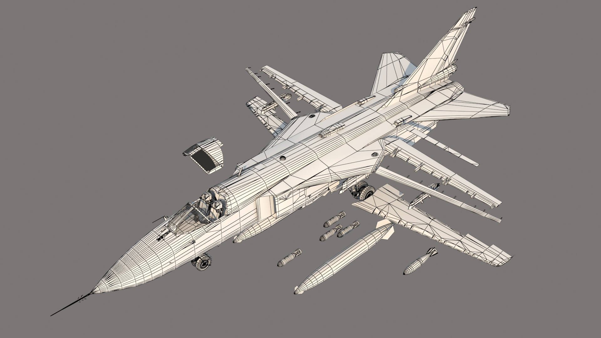 SU-24 Russian Bomber 3D Model by citizensnip