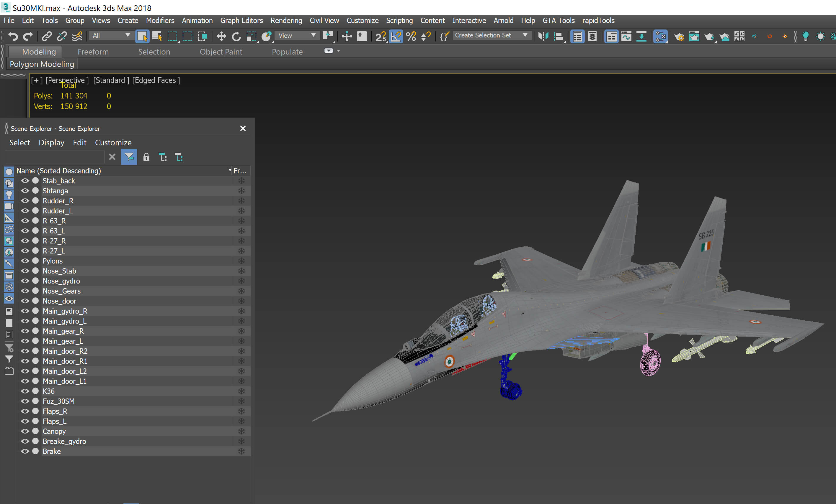 Su-30MKI Flanker H 3D Model by citizensnip