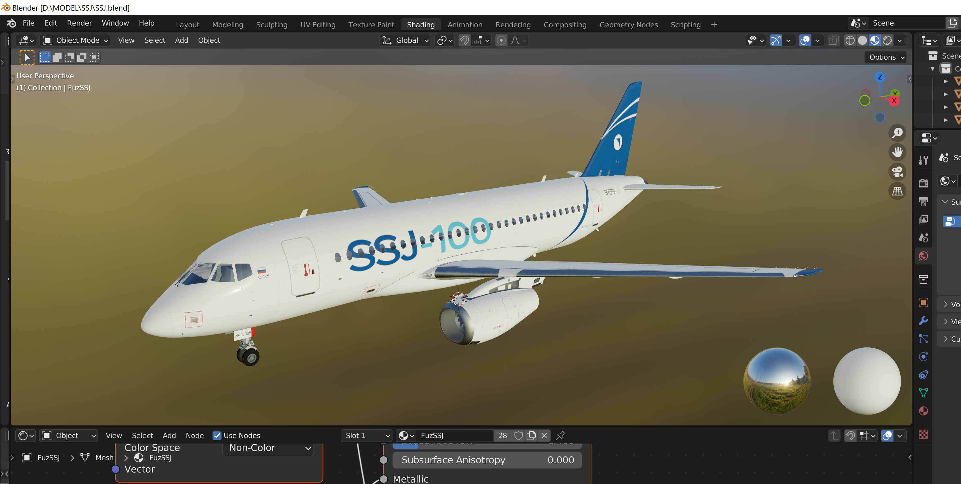 Sukhoi Superjet 100 - 3D Model by citizensnip
