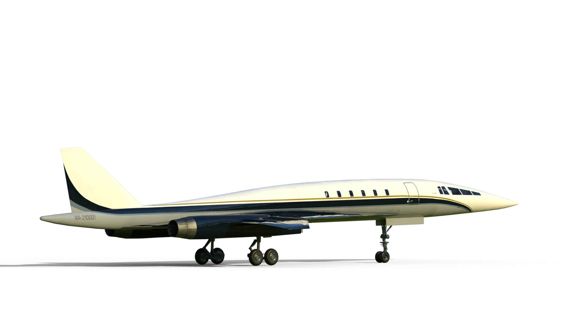 Supersonic Business Jet TU-444 3D Model by citizensnip