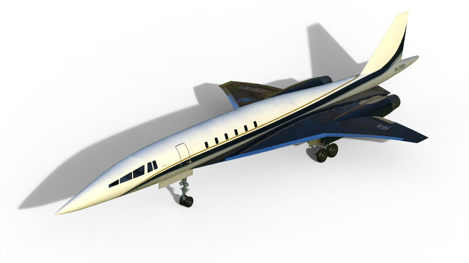 Supersonic Business Jet TU-444 3D Model by citizensnip