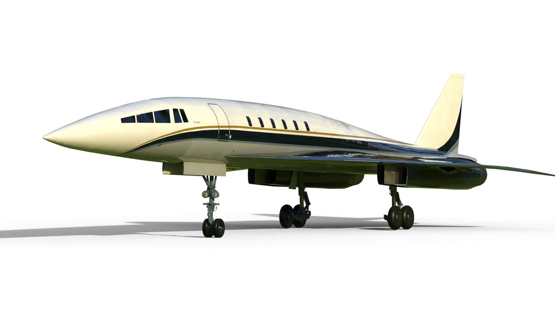 Supersonic Business Jet TU-444 3D Model by citizensnip
