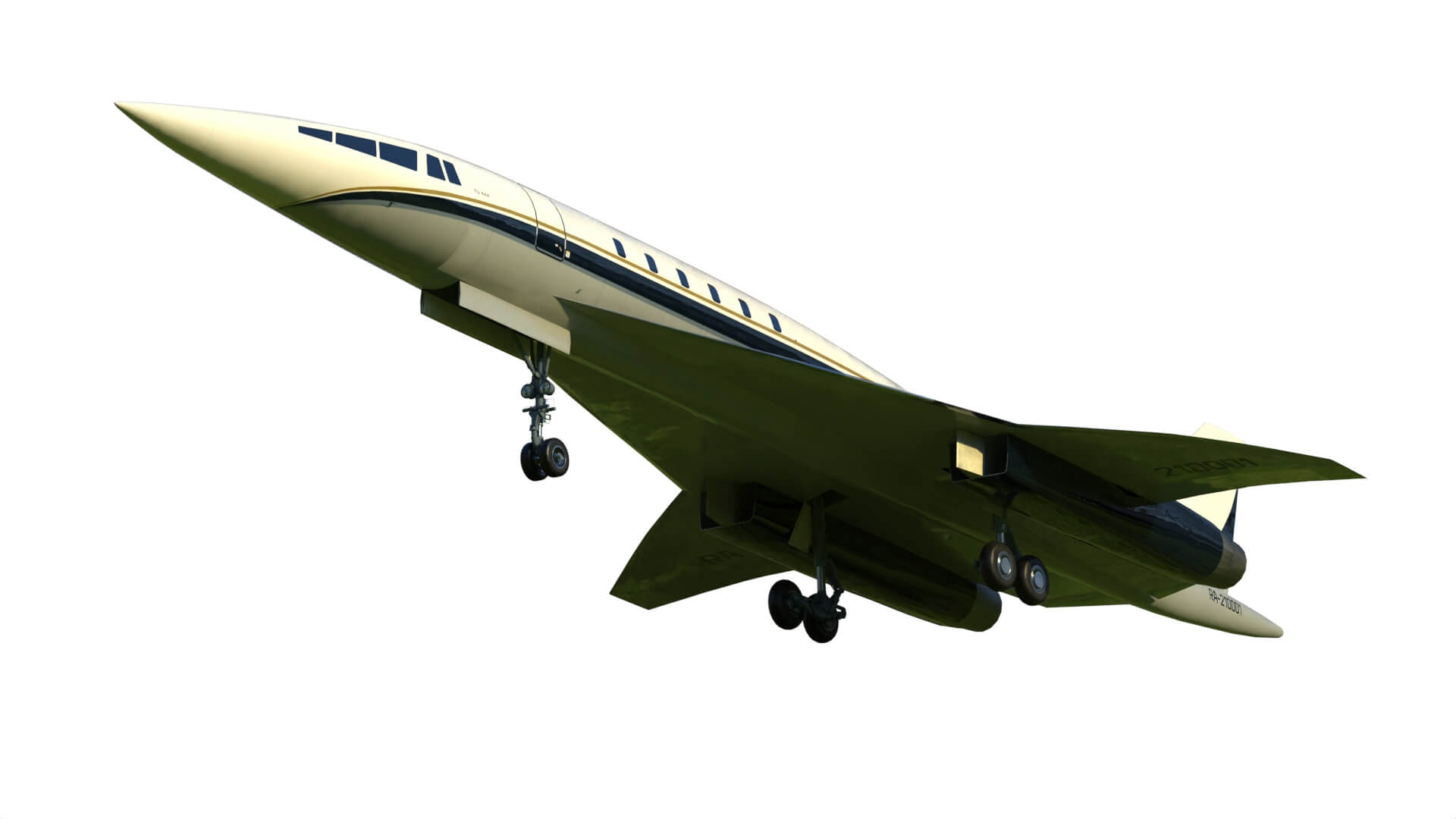 Supersonic Business Jet TU-444 3D Model by citizensnip