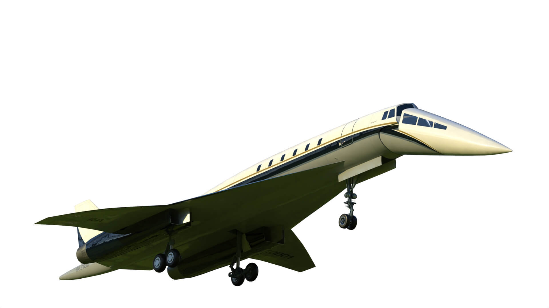 Supersonic Business Jet TU-444 3D Model by citizensnip