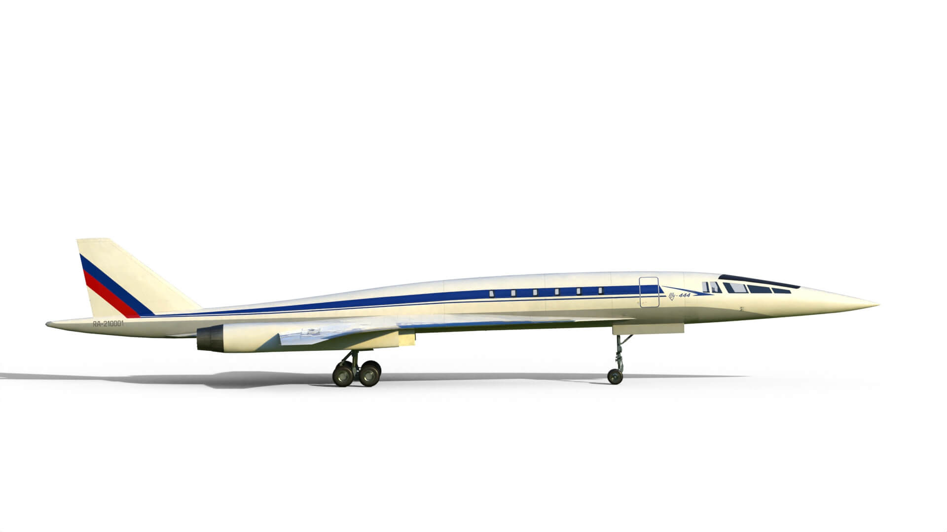 Supersonic Business Jet TU-444 3D Model by citizensnip