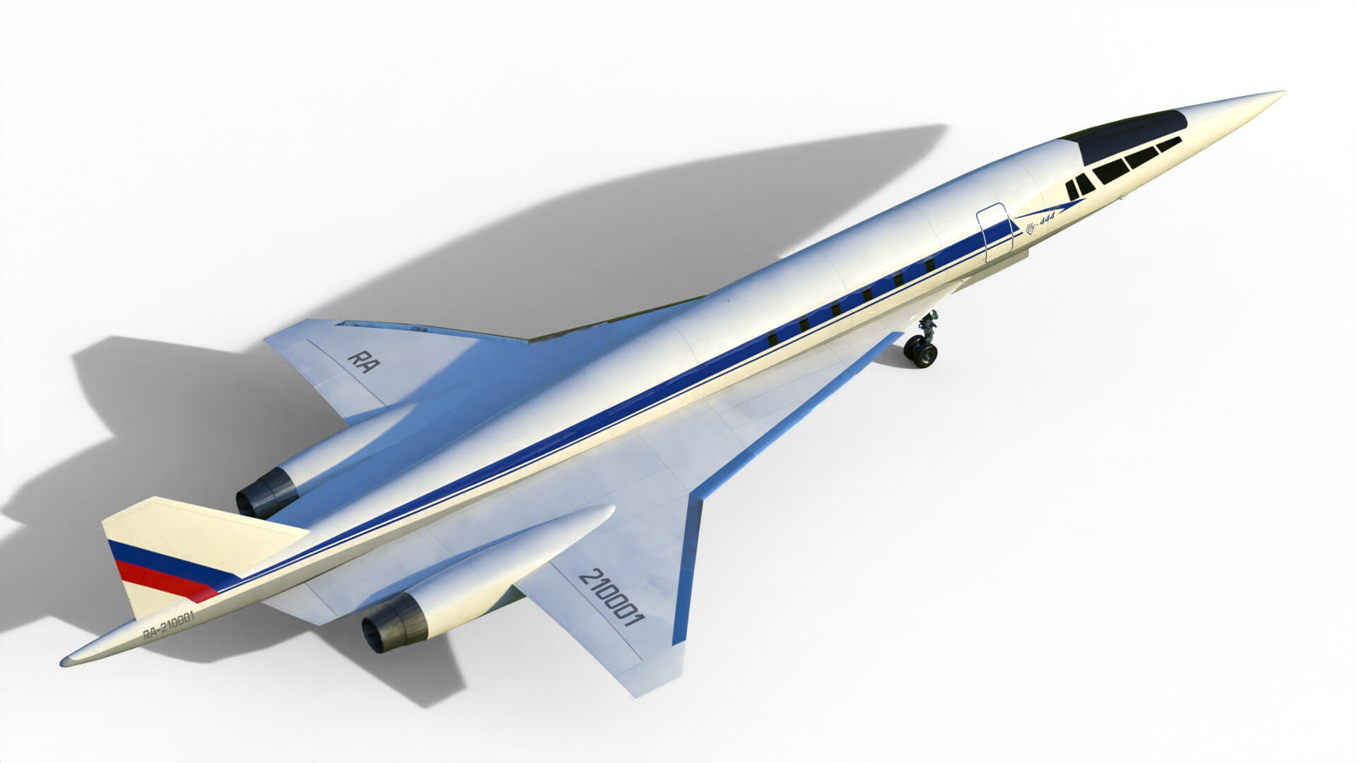 Supersonic Business Jet TU-444 3D Model by citizensnip