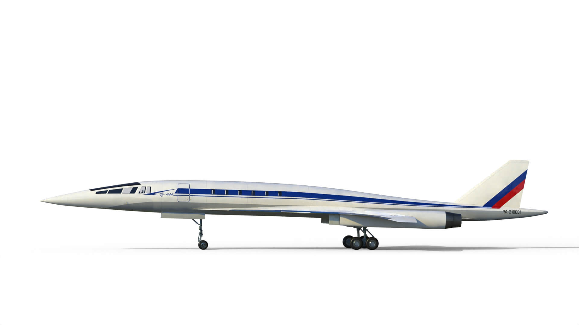 Supersonic Business Jet TU-444 3D Model by citizensnip