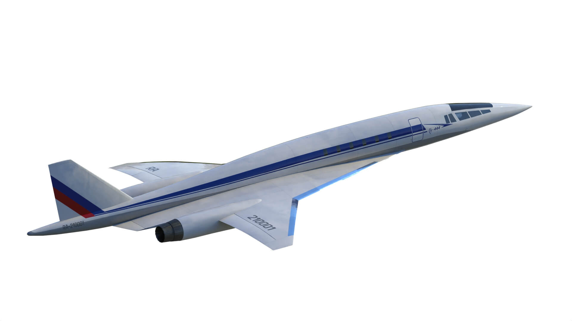 Supersonic Business Jet TU-444 3D Model by citizensnip