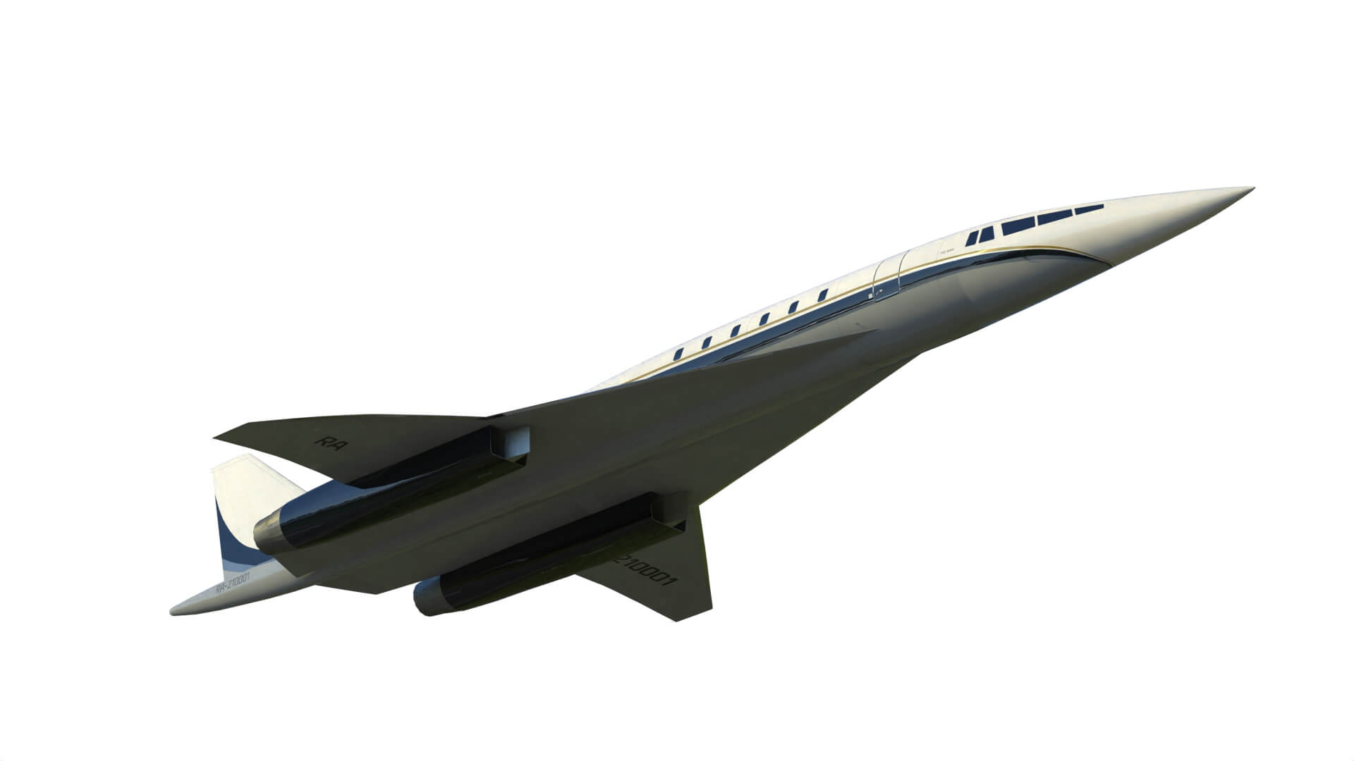 Supersonic Business Jet TU-444 3D Model by citizensnip