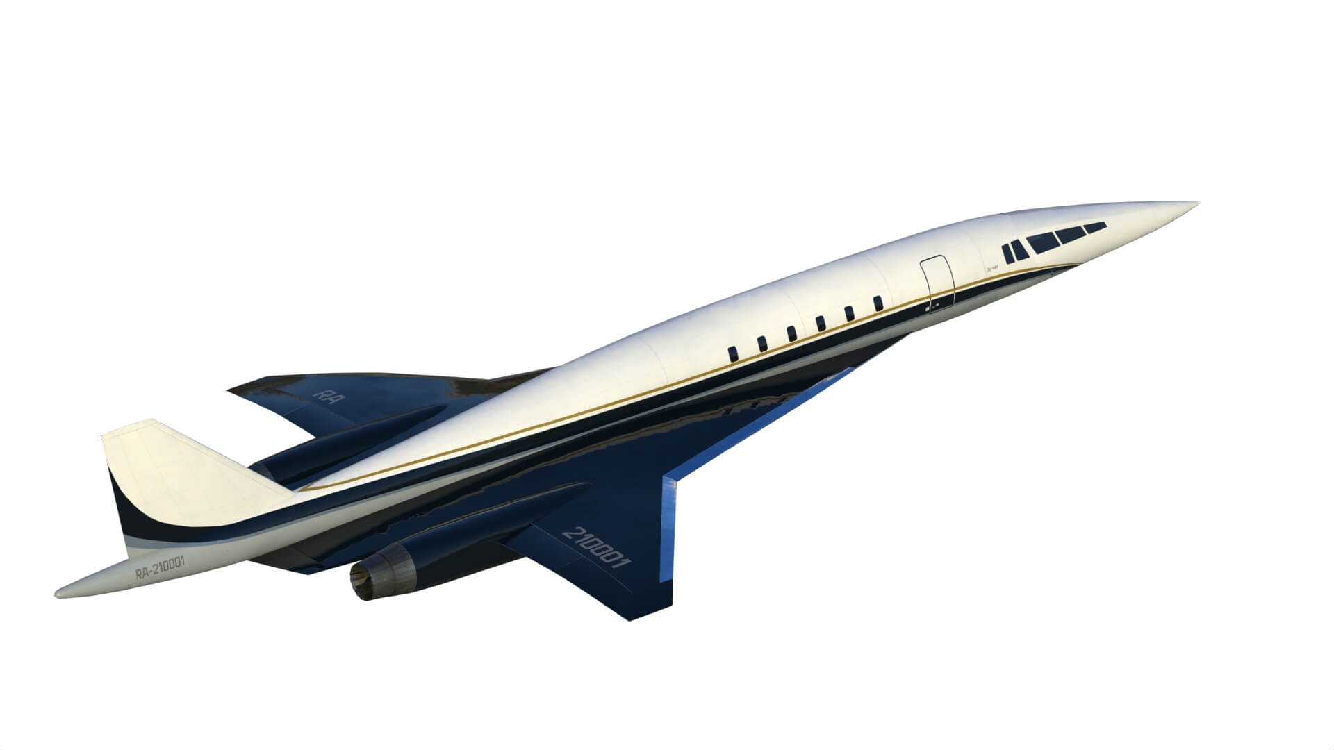 Supersonic Business Jet TU-444 3D Model by citizensnip