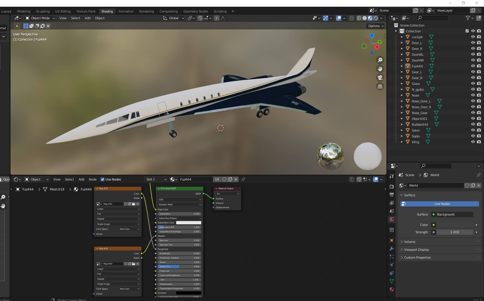 Supersonic Business Jet TU-444 3D Model by citizensnip