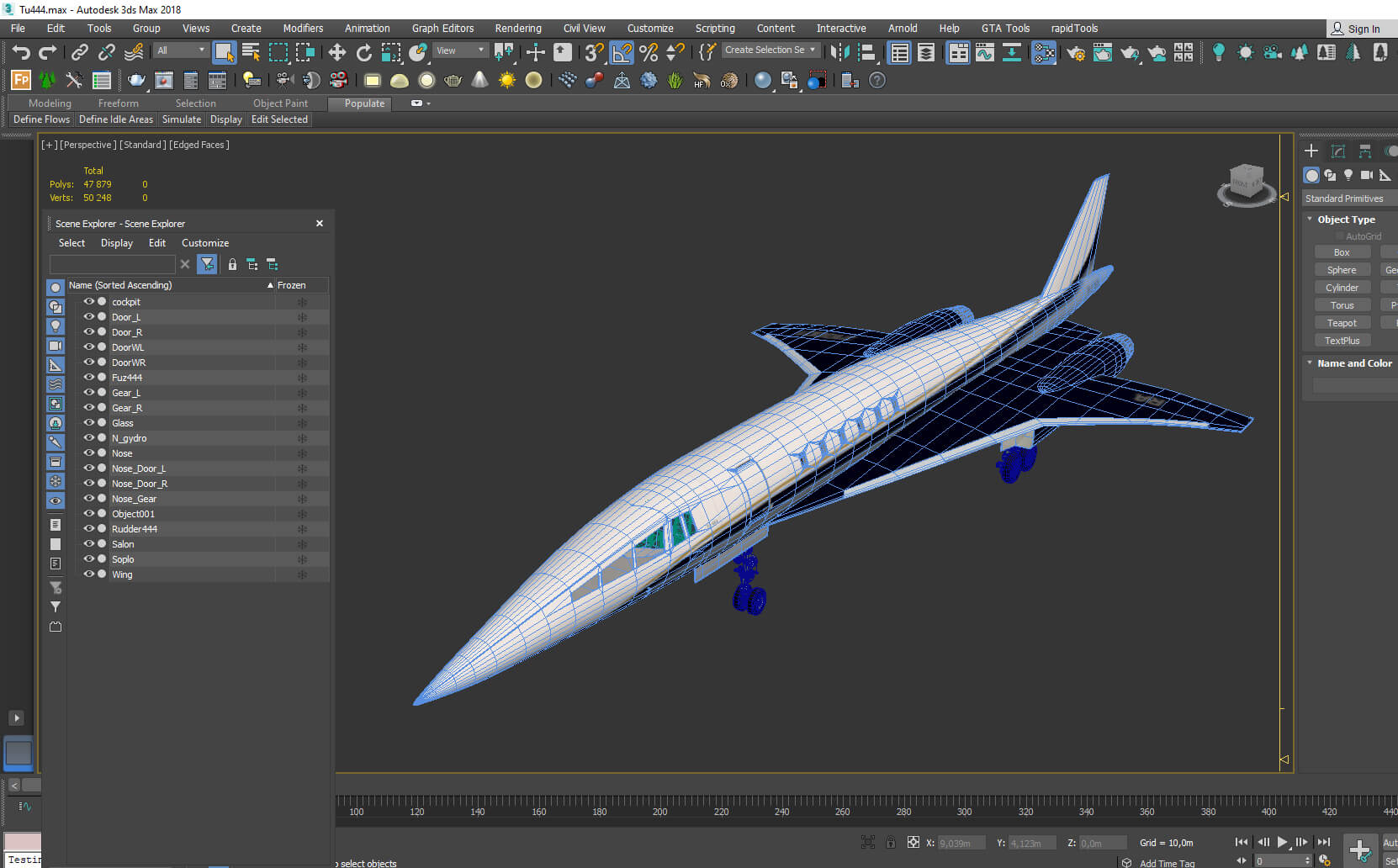 Supersonic Business Jet TU-444 3D Model by citizensnip