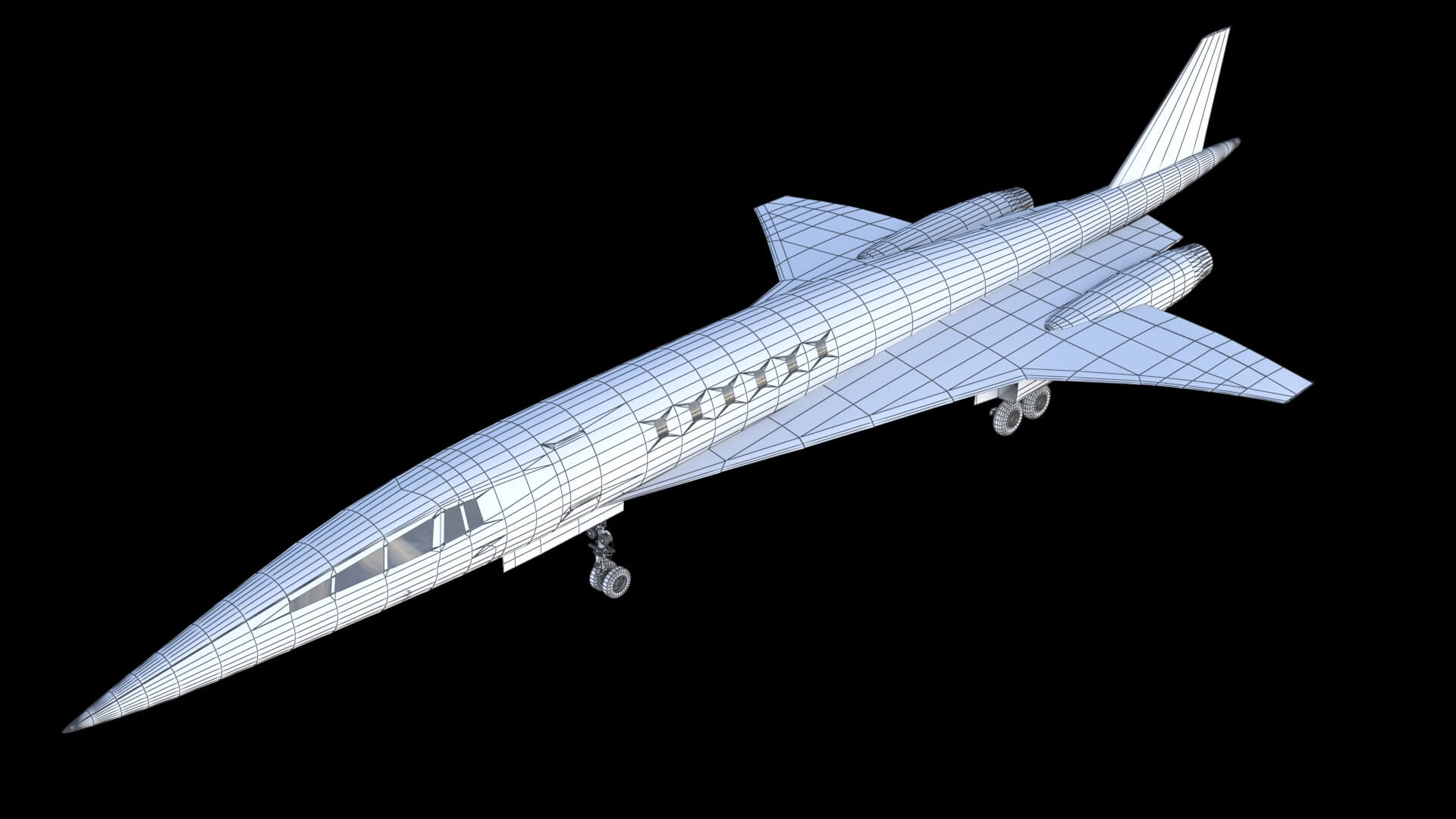 Supersonic Business Jet TU-444 3D Model by citizensnip