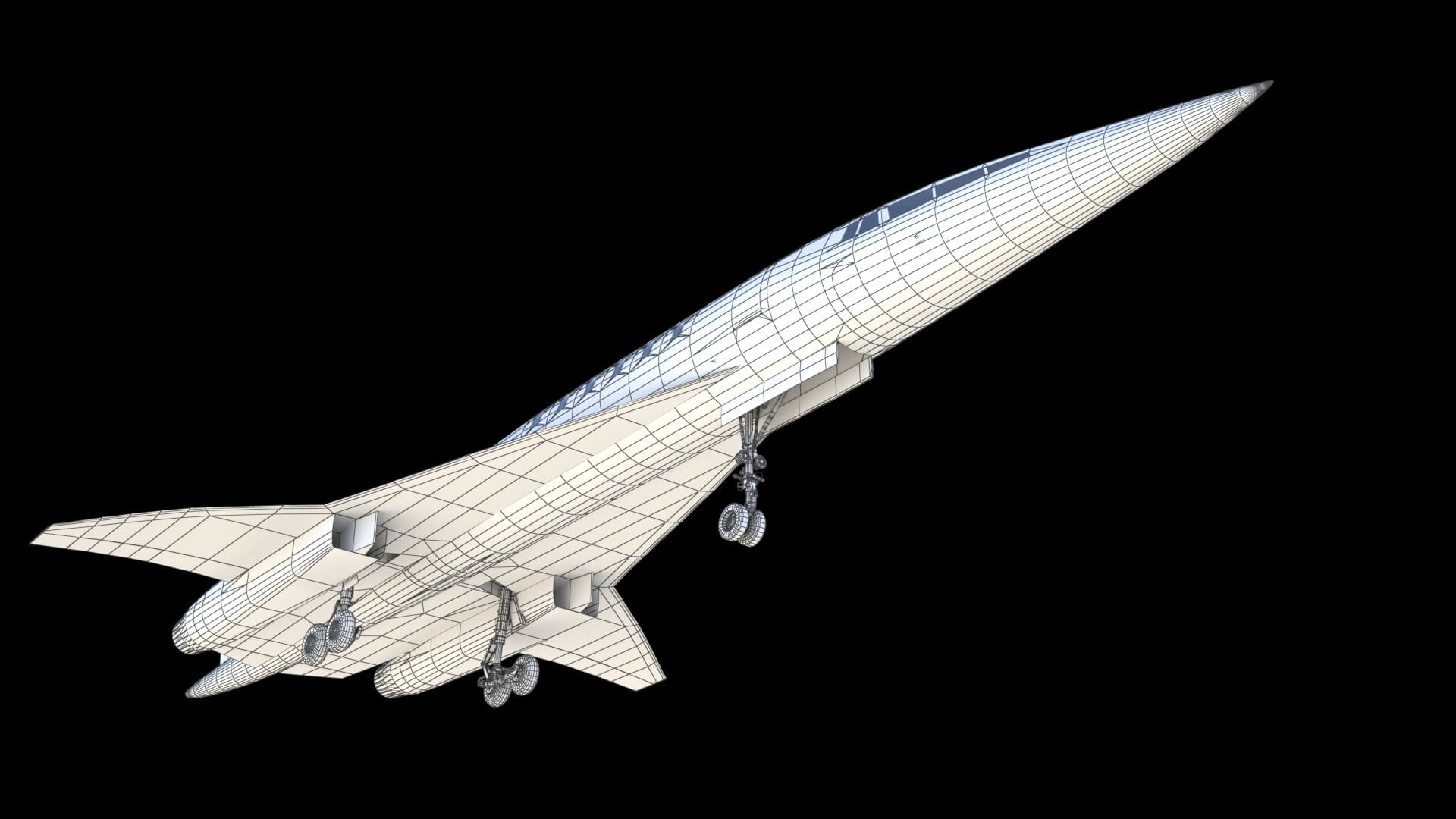 Supersonic Business Jet TU-444 3D Model by citizensnip