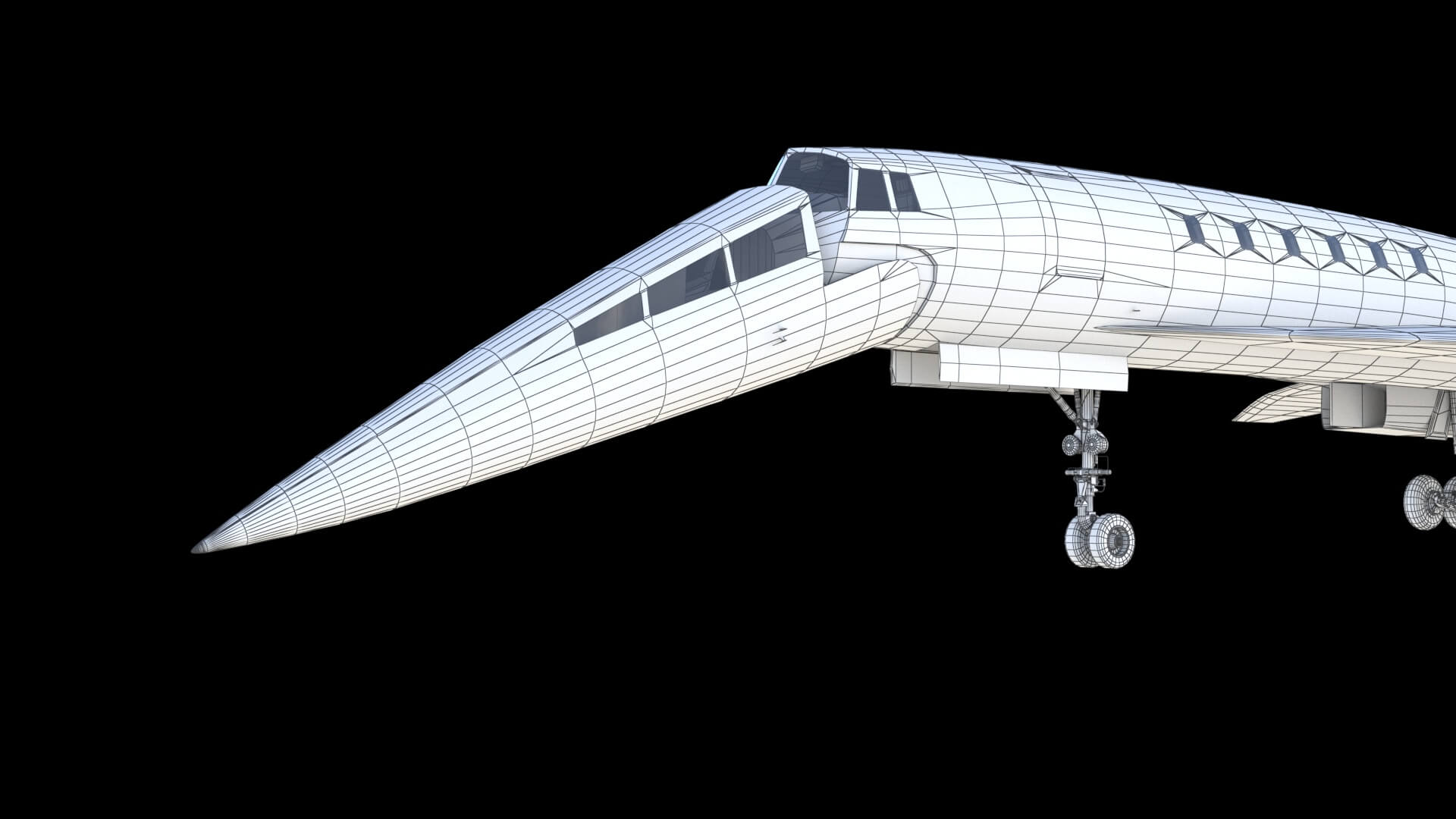 Supersonic Business Jet TU-444 3D Model by citizensnip