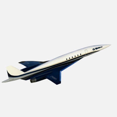 Supersonic Business Jet TU-444 3D Model by citizensnip