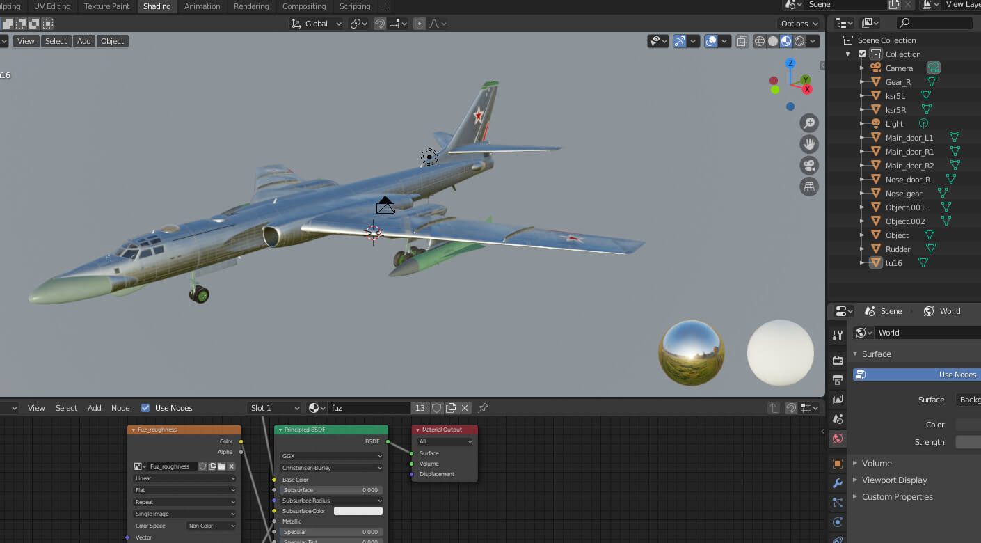 TU-16 K-10 Badger C Bomber 3D Model by citizensnip