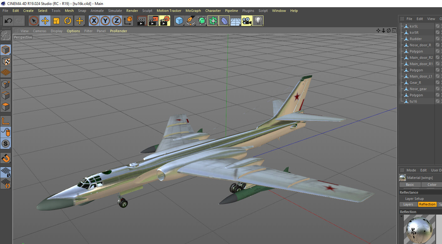 TU-16 K-10 Badger C Bomber 3D Model by citizensnip