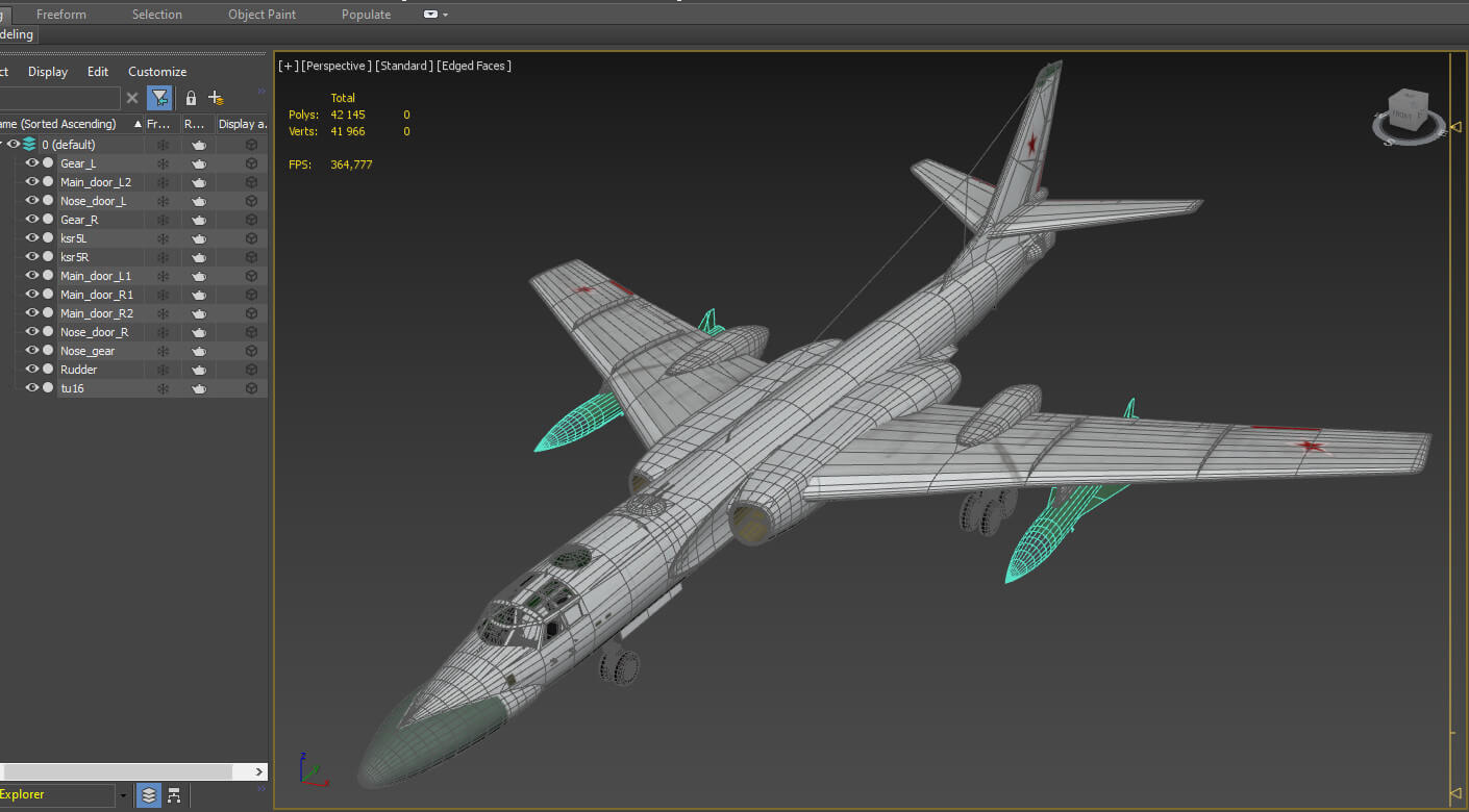 TU-16 K-10 Badger C Bomber 3D Model by citizensnip