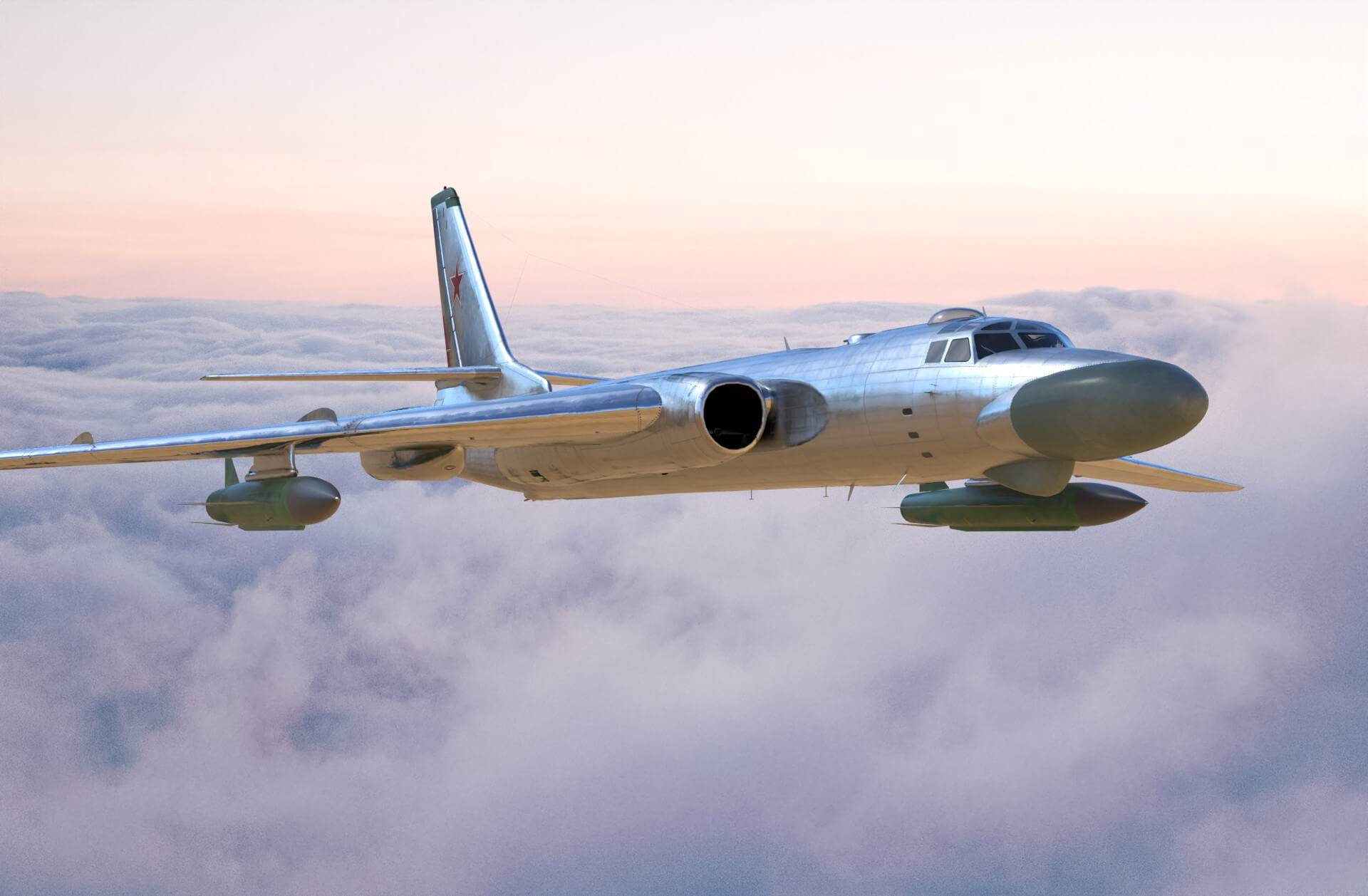 TU-16 K-10 Badger C Bomber 3D Model by citizensnip