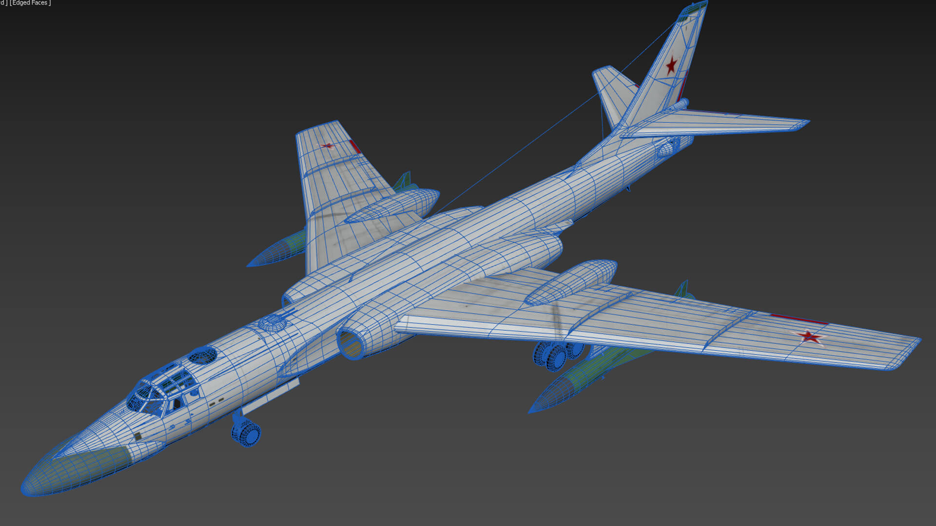 TU-16 K-10 Badger C Bomber 3D Model by citizensnip