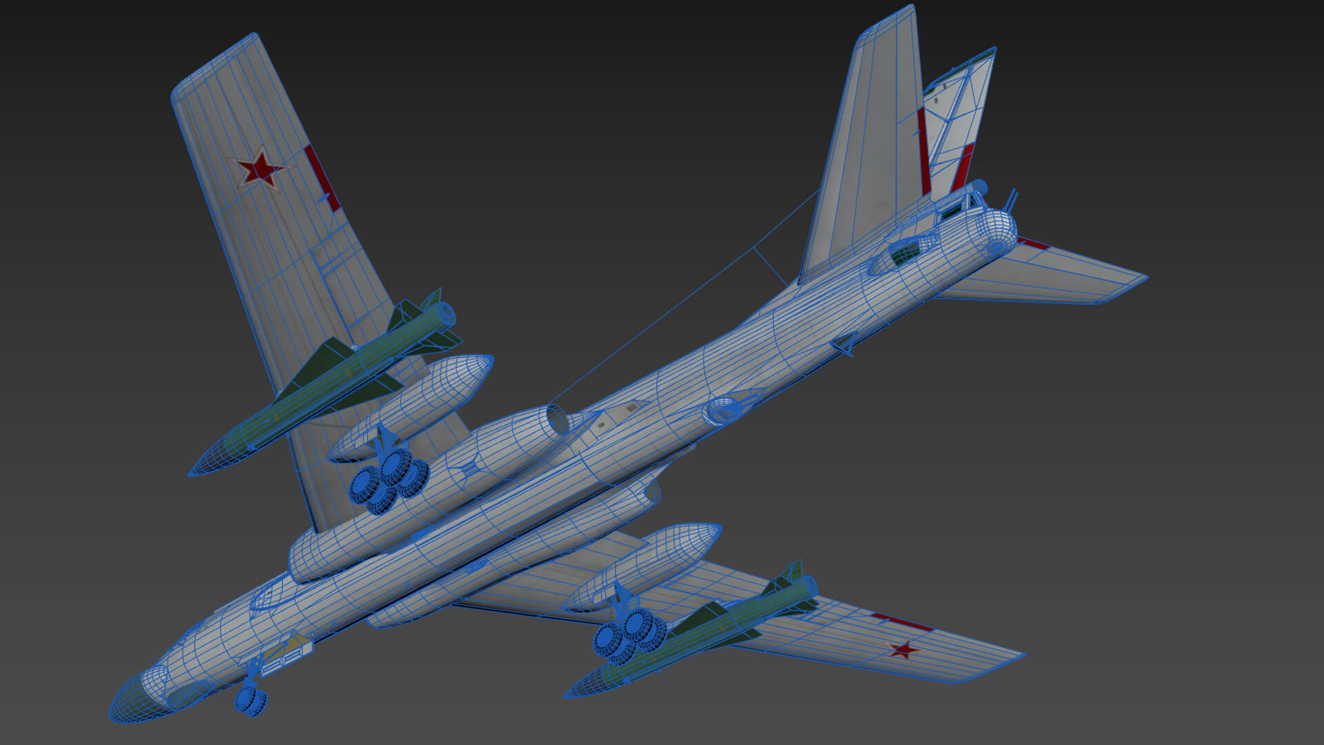 TU-16 K-10 Badger C Bomber 3D Model by citizensnip
