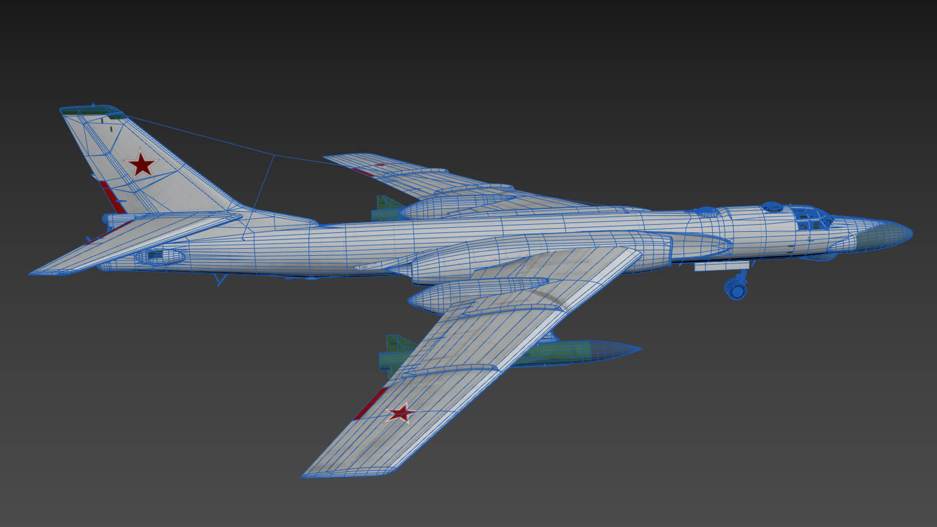 TU-16 K-10 Badger C Bomber 3D Model by citizensnip