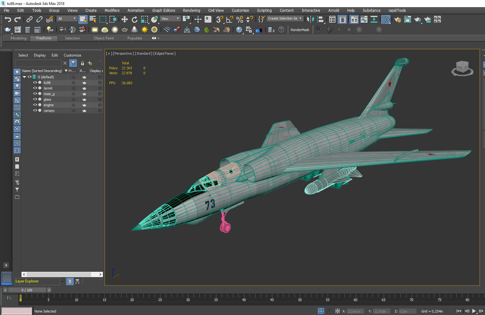 TU-98 Backfin Bomber 3D Model by citizensnip