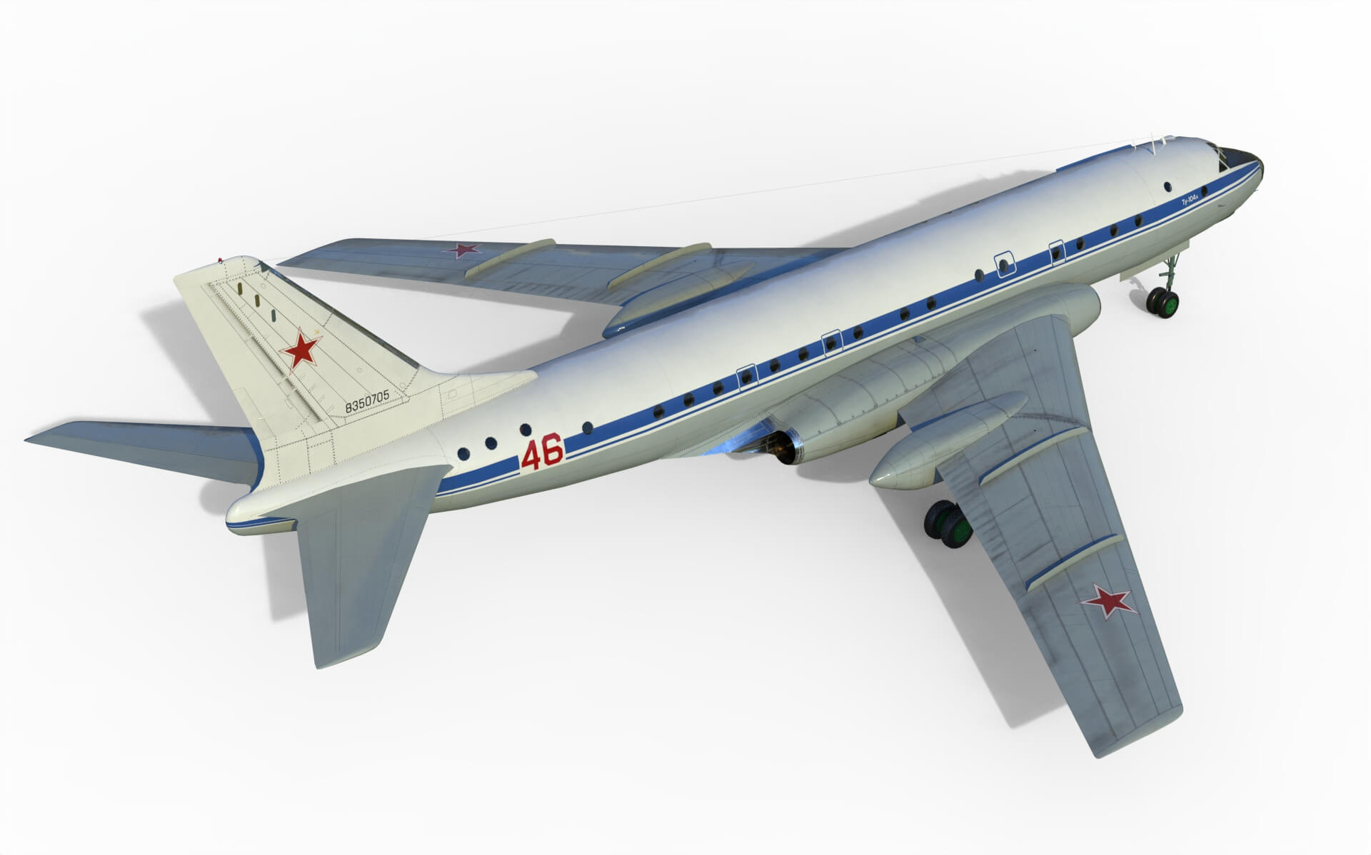 Tupolev TU-104 3D Model by citizensnip