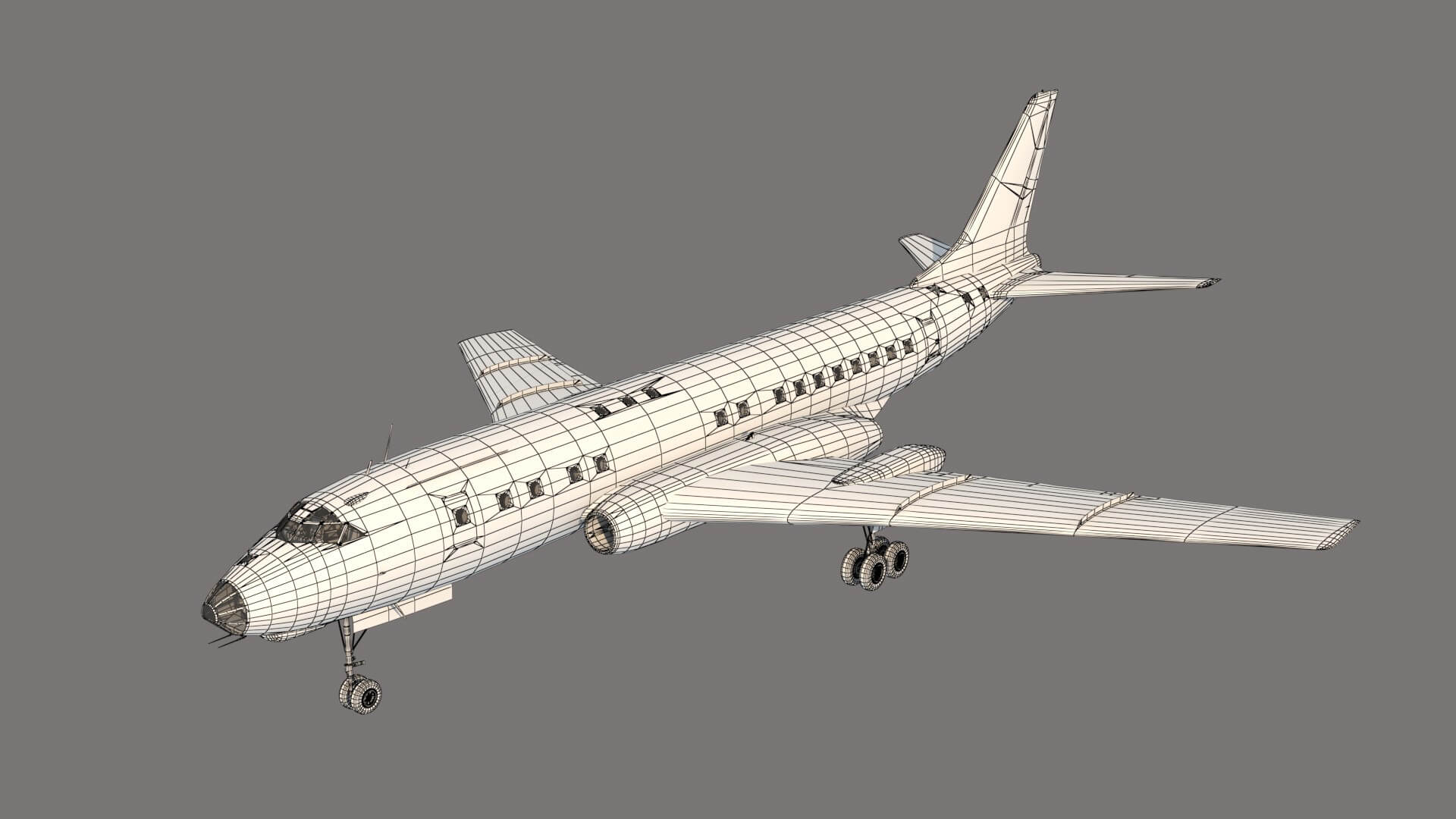 Tupolev TU-104 3D Model by citizensnip