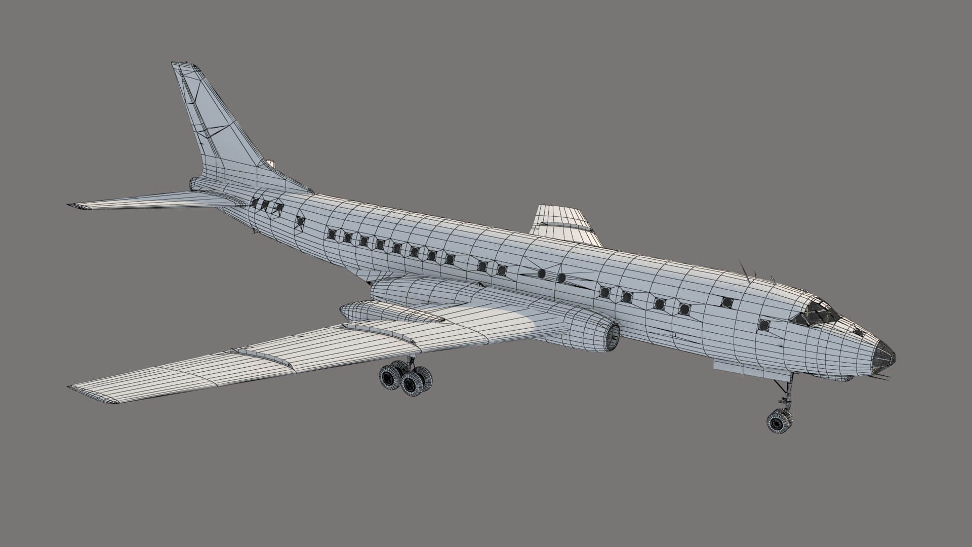 Tupolev TU-104 3D Model by citizensnip