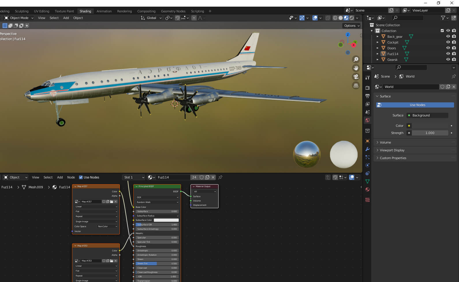 Tupolev Tu-114 3D Model by citizensnip